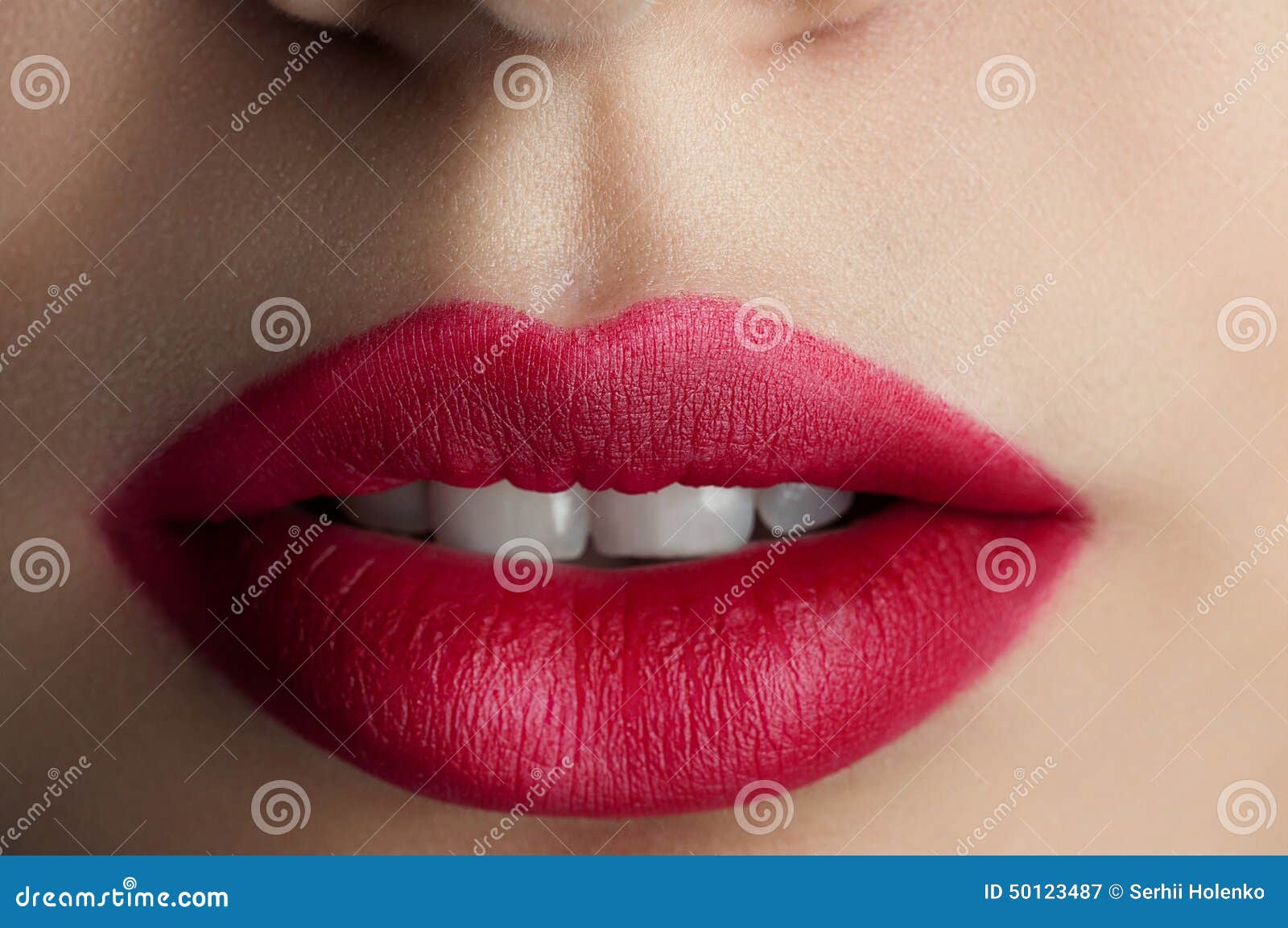 Classic red lips stock image. Image of close, beautiful - 50123487