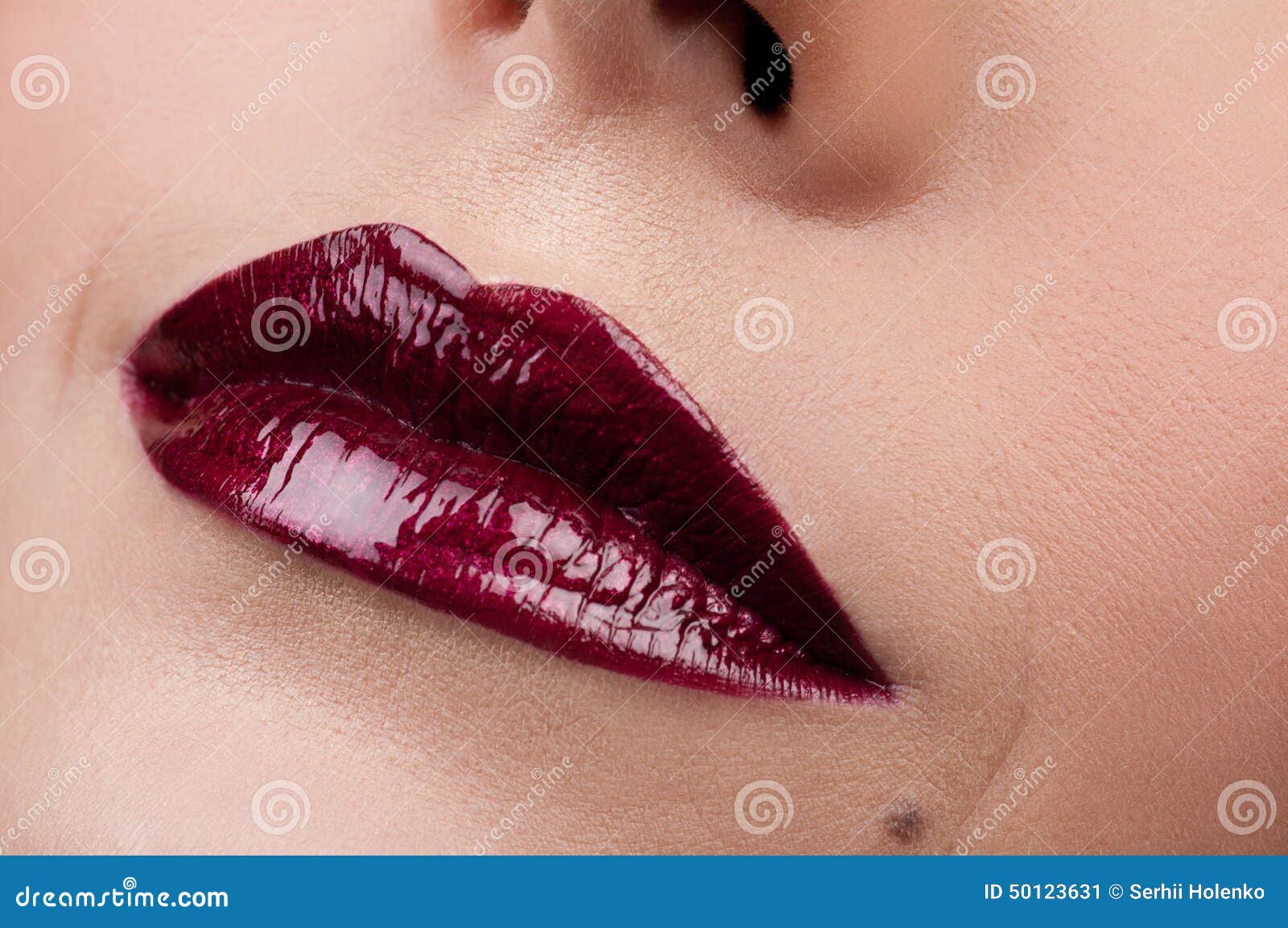 Classic red lips stock image. Image of makeup, luscious - 50123631
