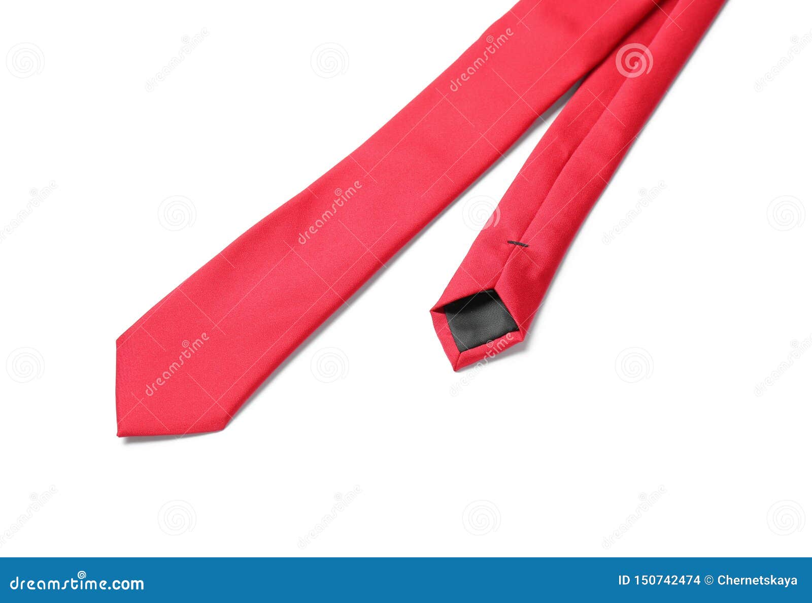 Classic Red Male Necktie Isolated Stock Photo - Image of cloth, apparel ...