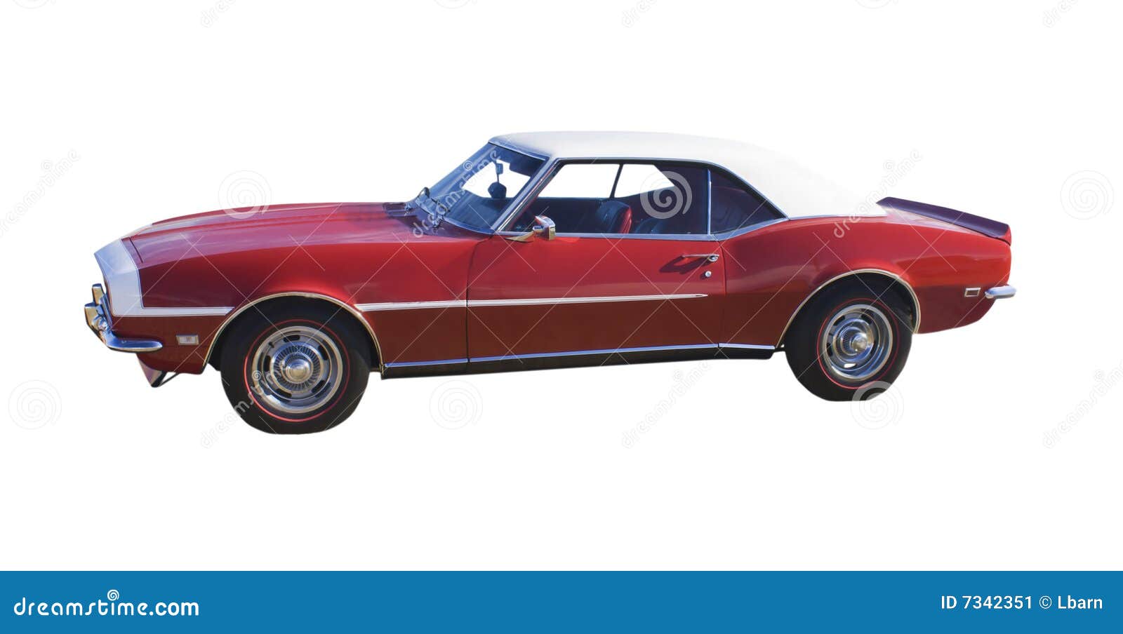 Classic red muscle car stock image. Image of clipping - 7342351