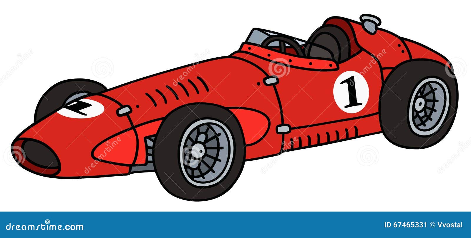 Classic red racing car stock vector. Illustration of motor - 67465331