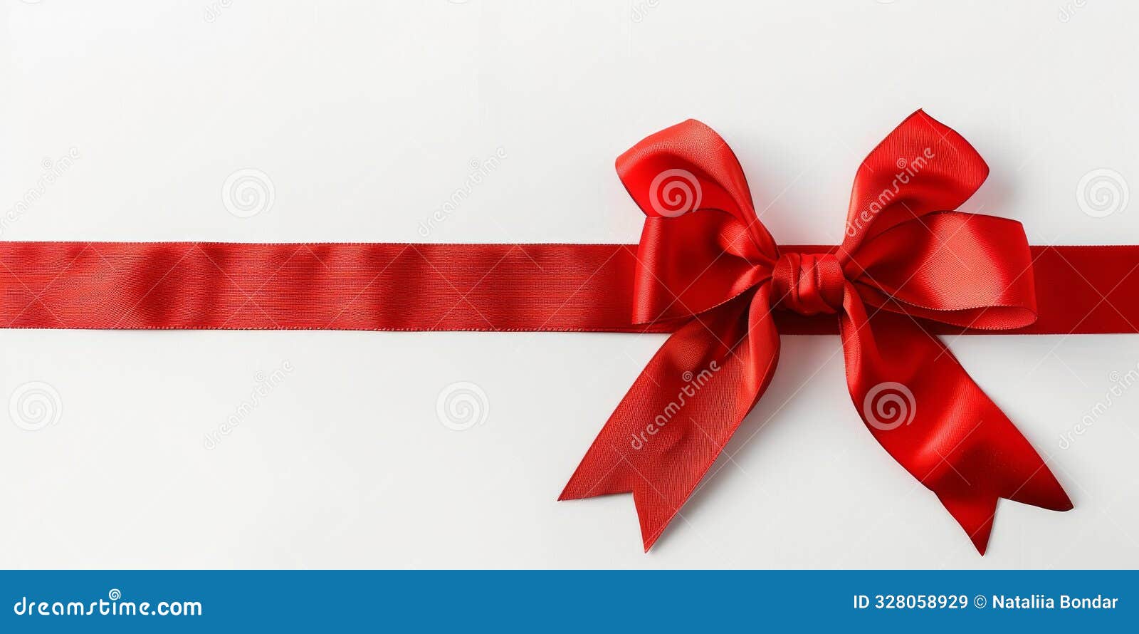 Classic Red Ribbon Bow on Isolated Background Stock Image - Image of ...