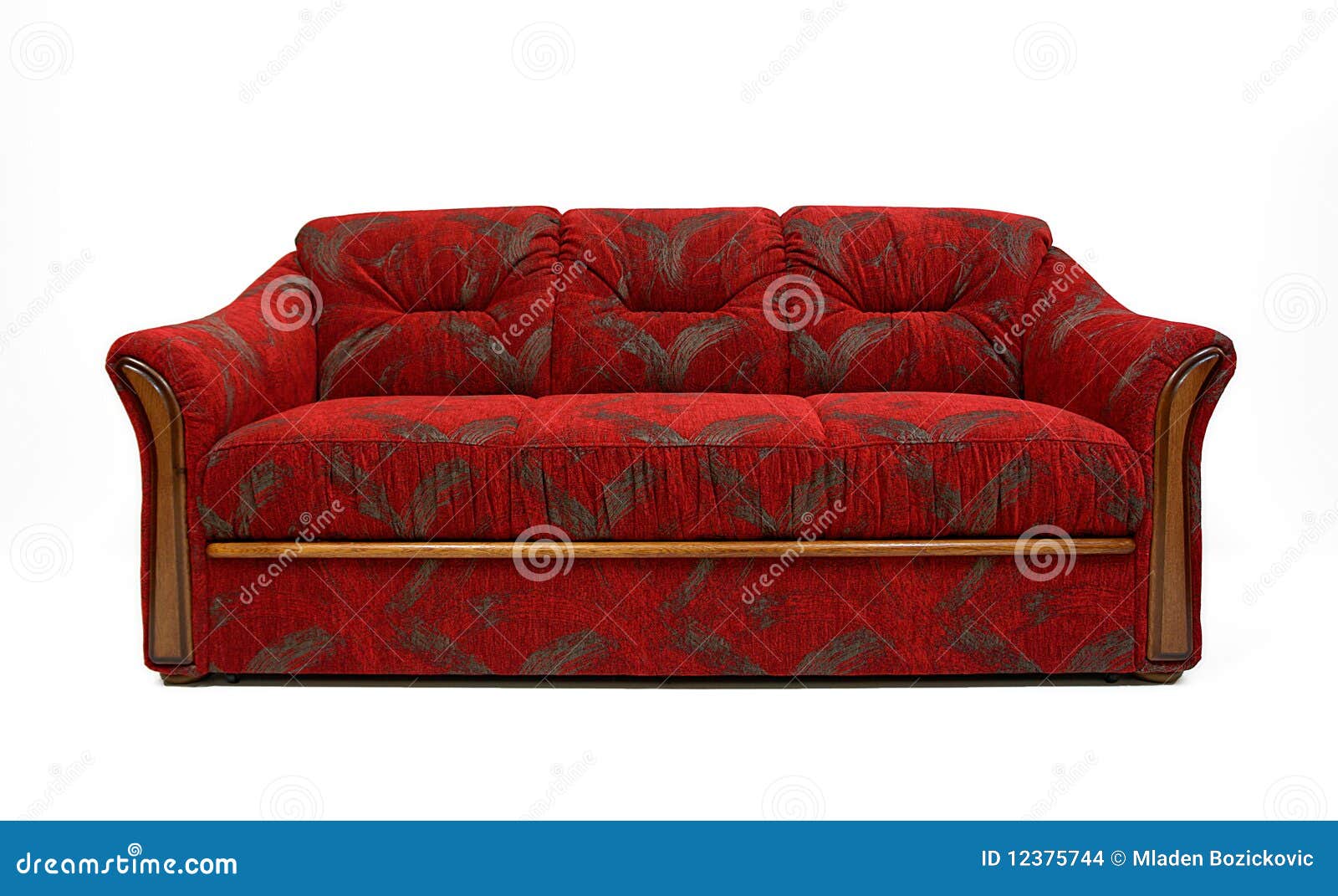 Classic red sofa stock photo. Image of isolated, seats - 12375744