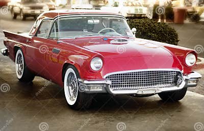 Classic red vintage car stock image. Image of luxury, automobile - 7126629