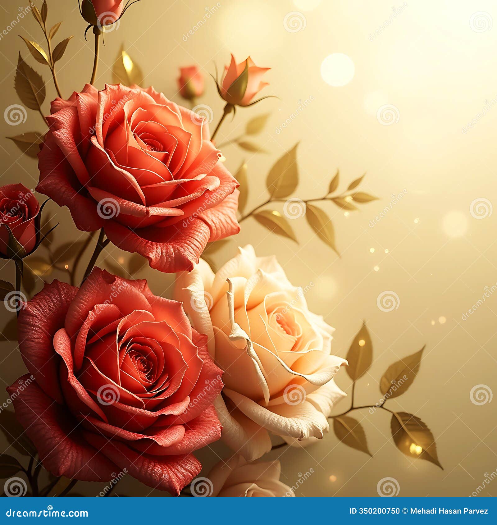 Classic Red and White Rose Floral Background â€ Elegant Design Stock ...