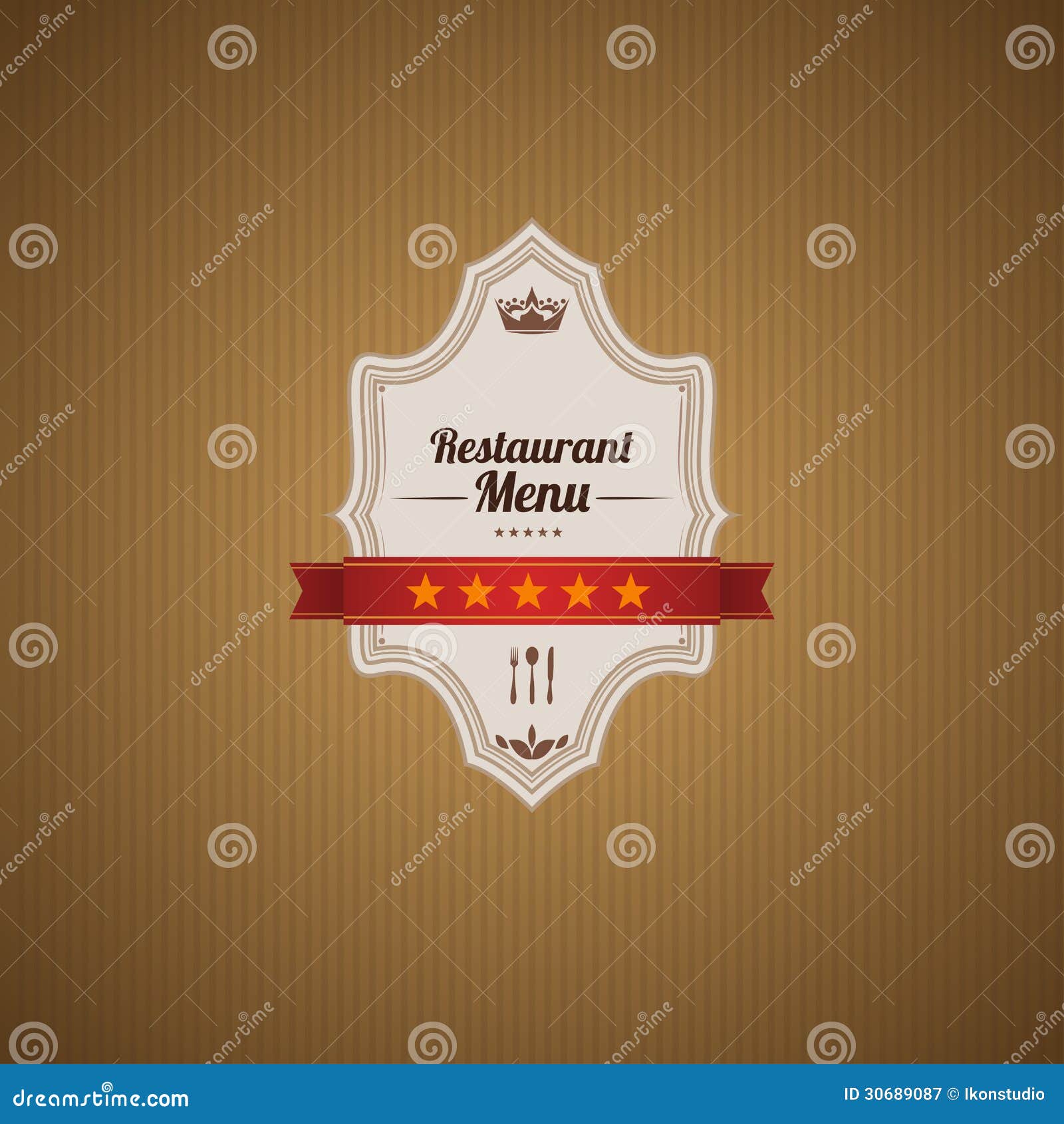 Classic Restaurant Menu Template Stock Vector - Illustration of label ...
