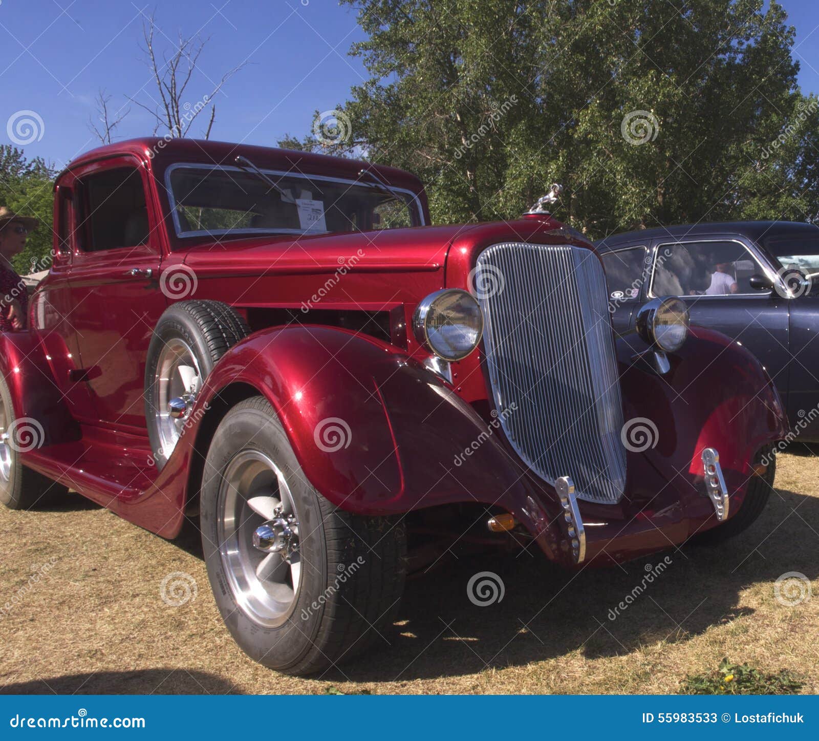 Classic Restored Red Dodge editorial stock photo. Image of restored ...