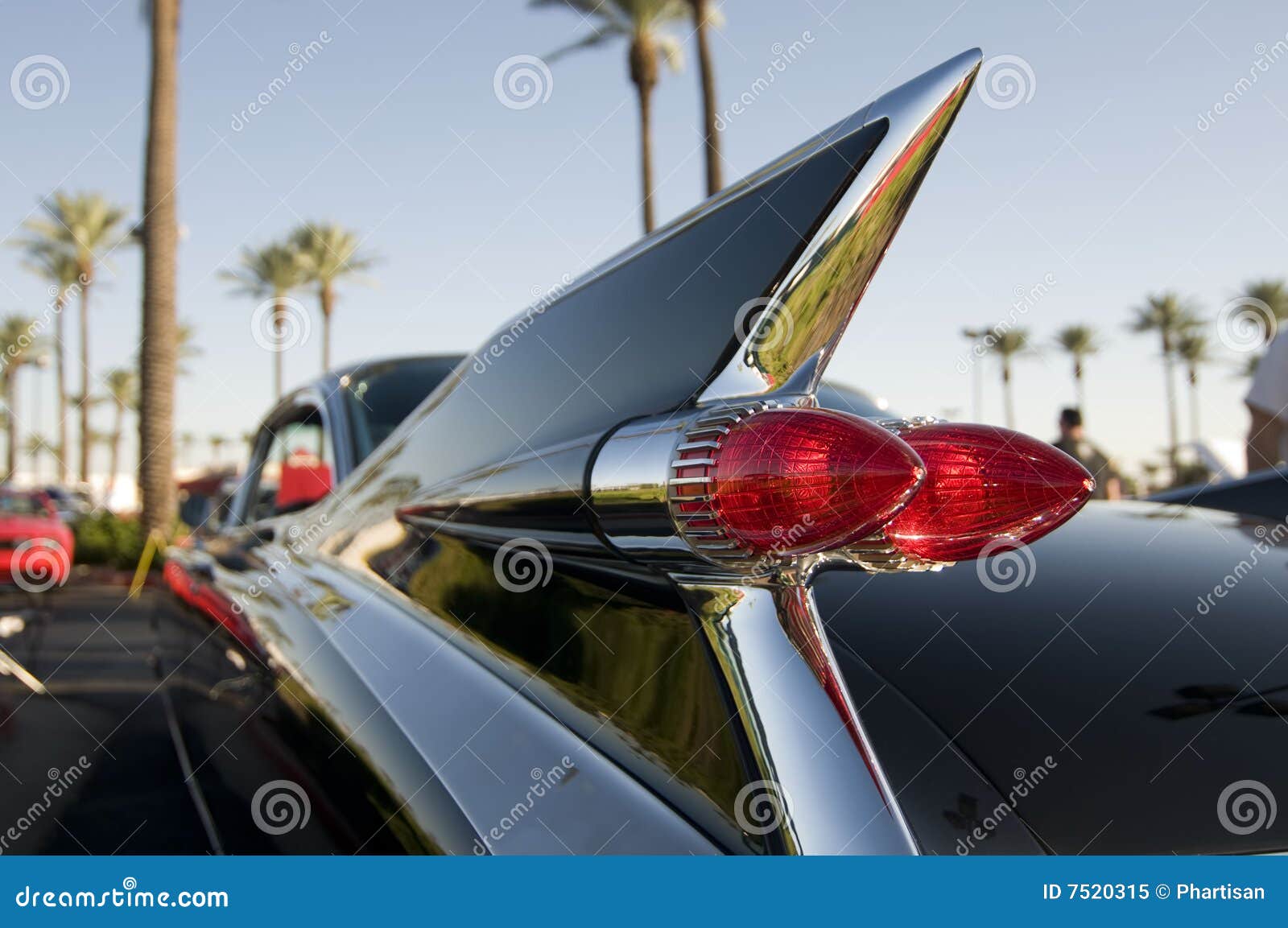 Classic Retro 50 S Chrome Car Tail Fin Stock Image - Image of culture ...