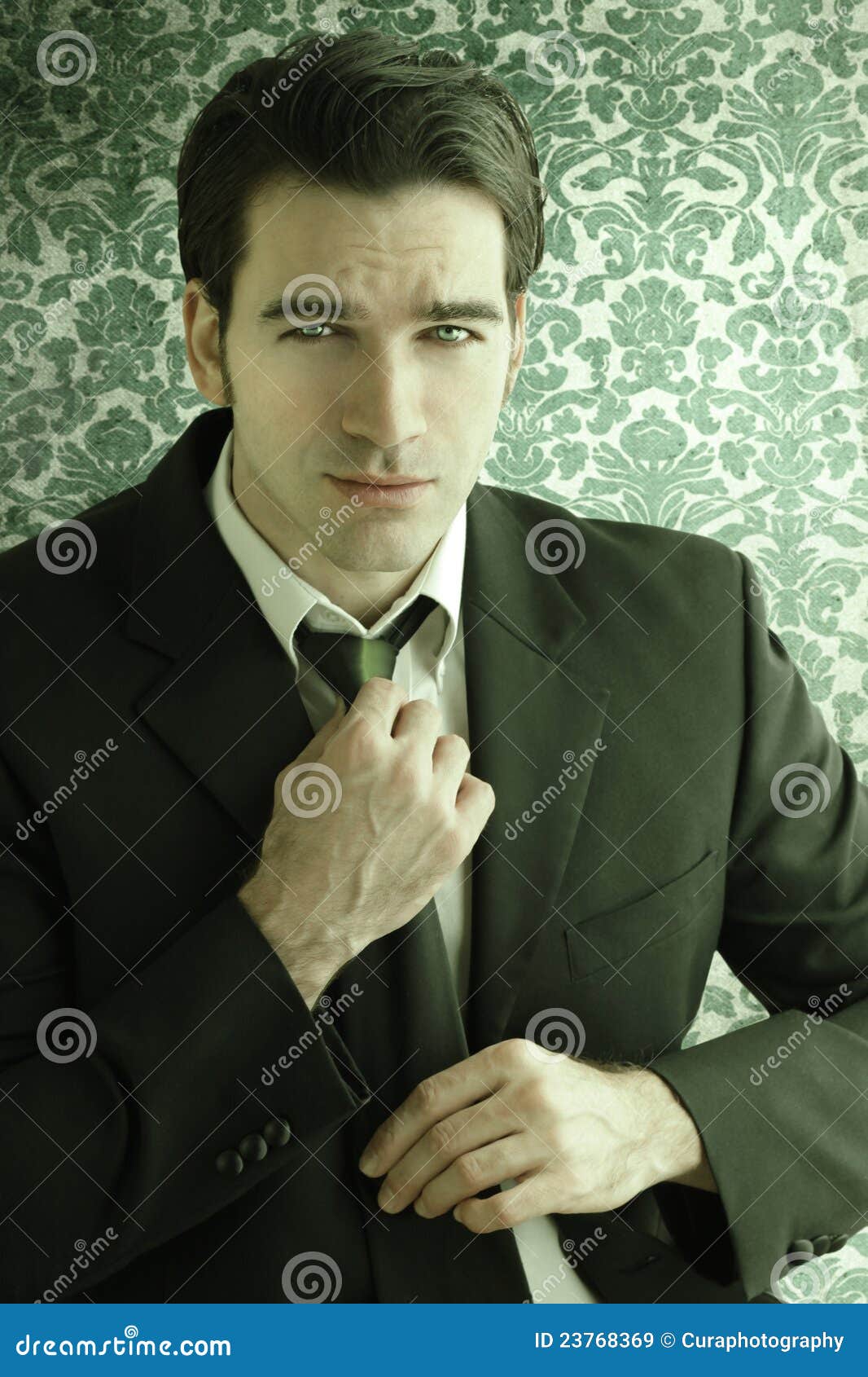 Classic retro man in suit stock image. Image of grunge - 23768369