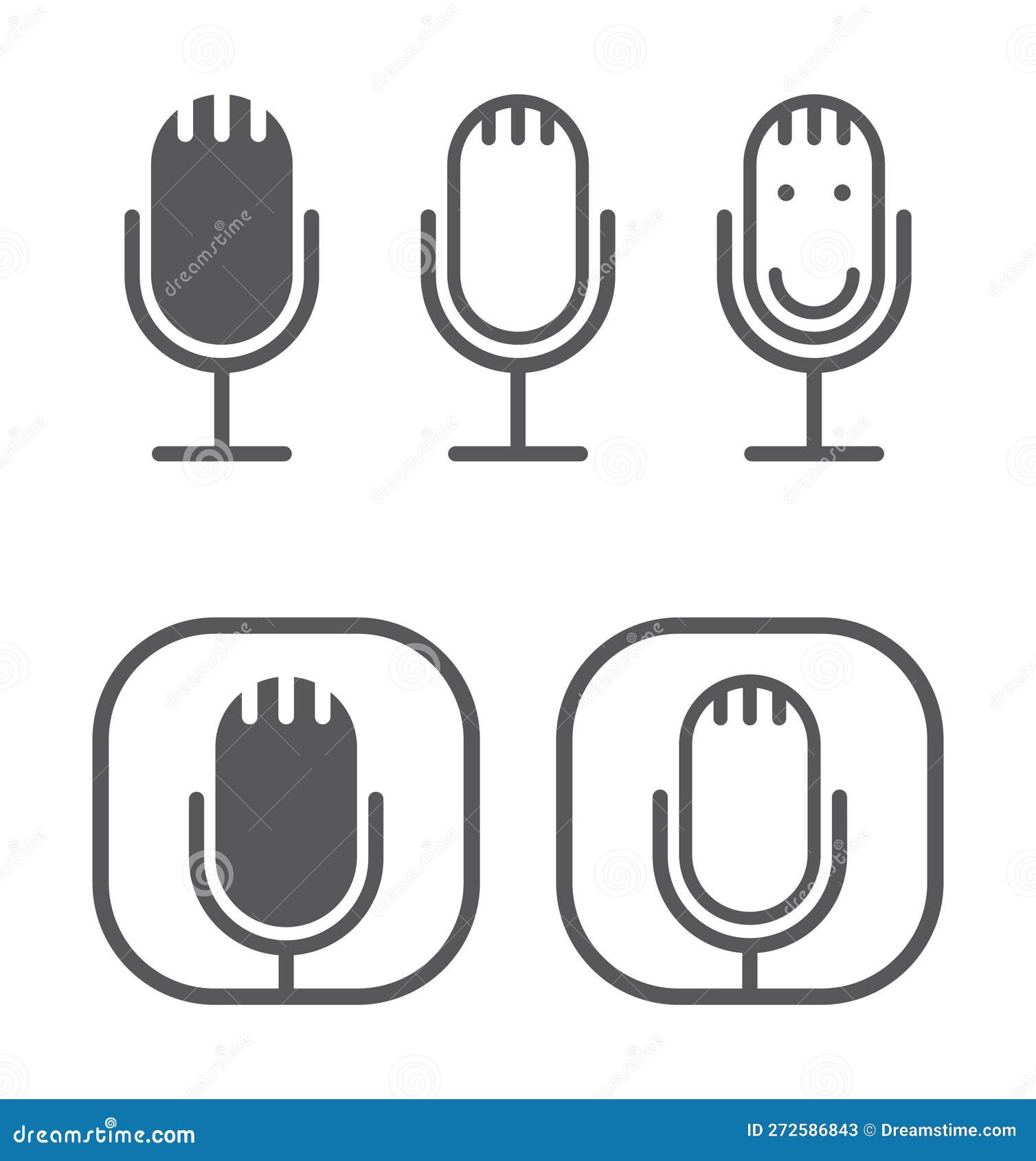 Classic retro microphone stock vector. Illustration of graphic - 272586843