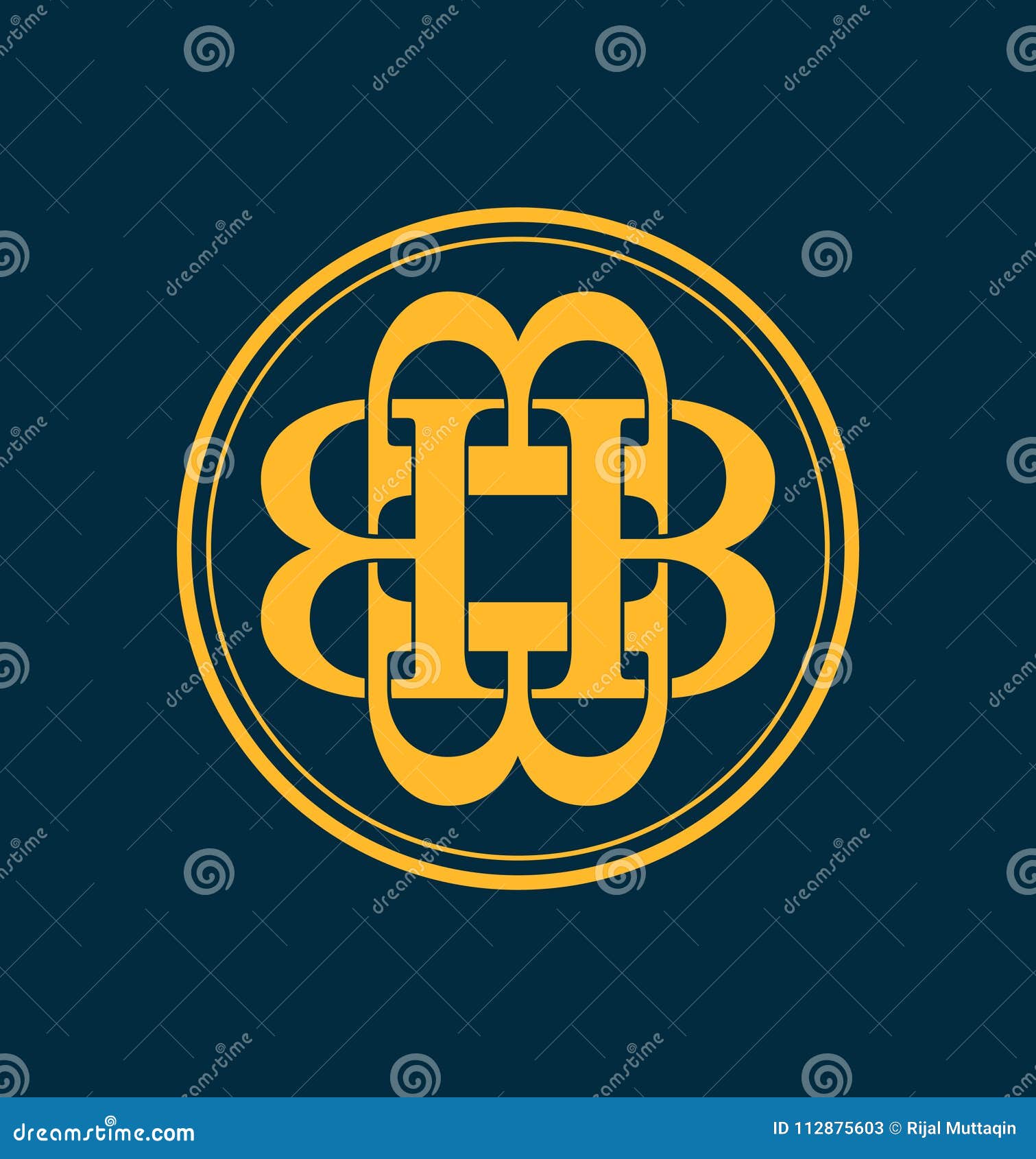 Classic and Retro Monogram Logo Stock Vector - Illustration of company ...
