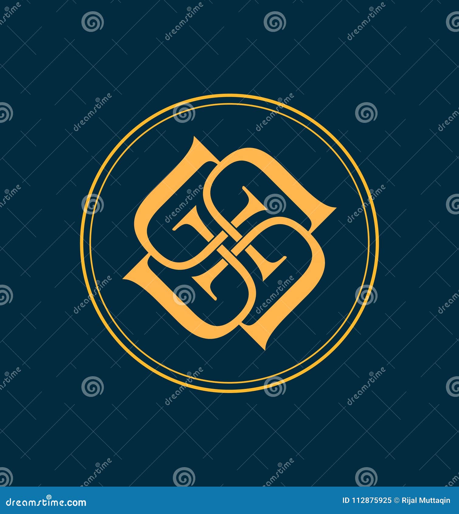 Classic and Retro Monogram Logo Stock Vector - Illustration of graphic ...