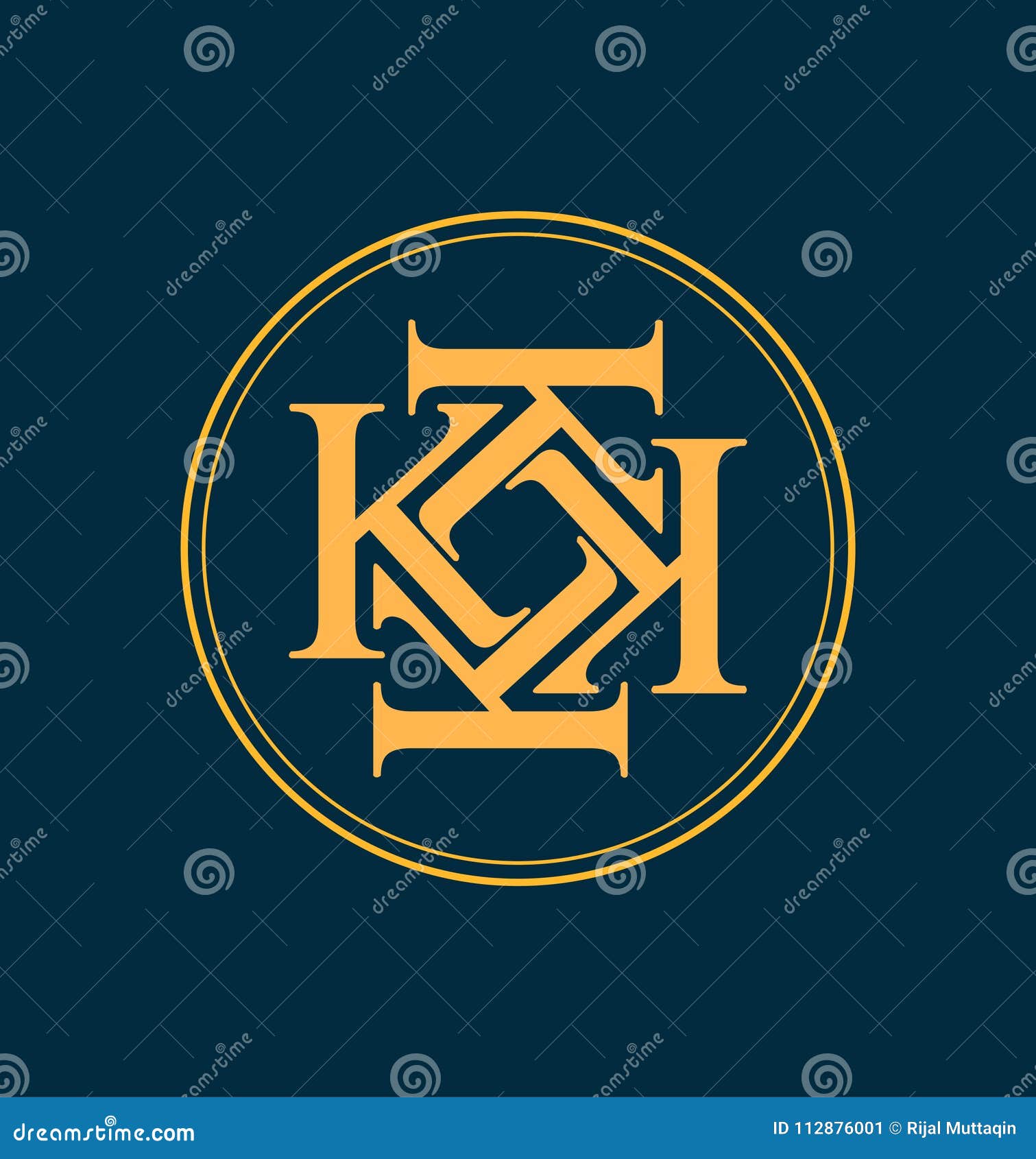 Classic and Retro Monogram Logo Stock Vector - Illustration of alphabet ...