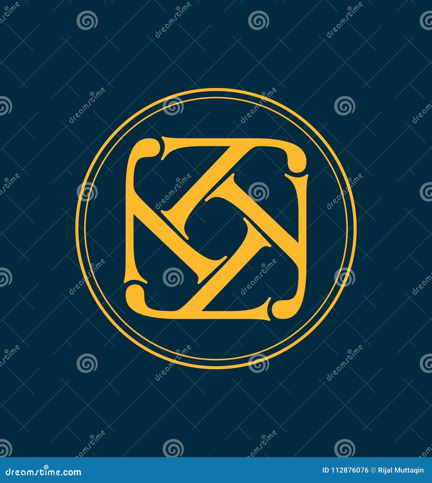 Classic and Retro Monogram Logo Stock Vector - Illustration of banner ...