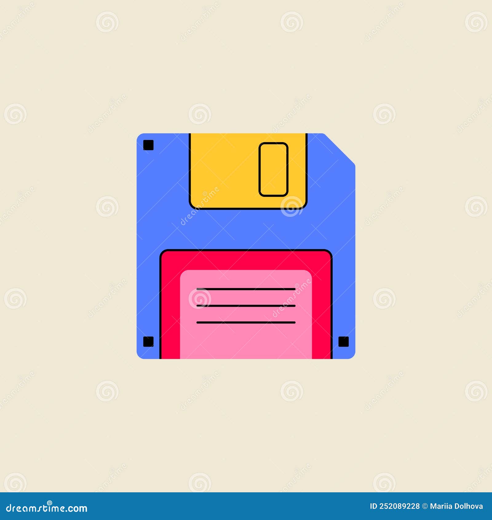 Diskette, Floppy Disk Vector Illustration | CartoonDealer.com #7560910