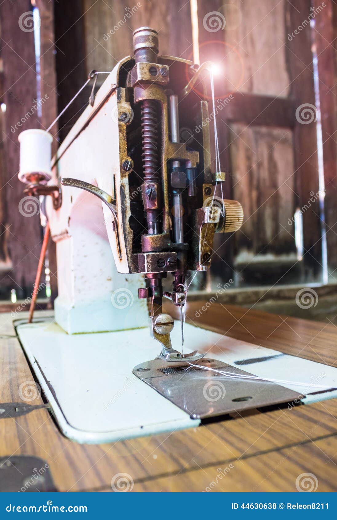 Classic Retro Style Manual Sewing Machine Stock Photo - Image of ...