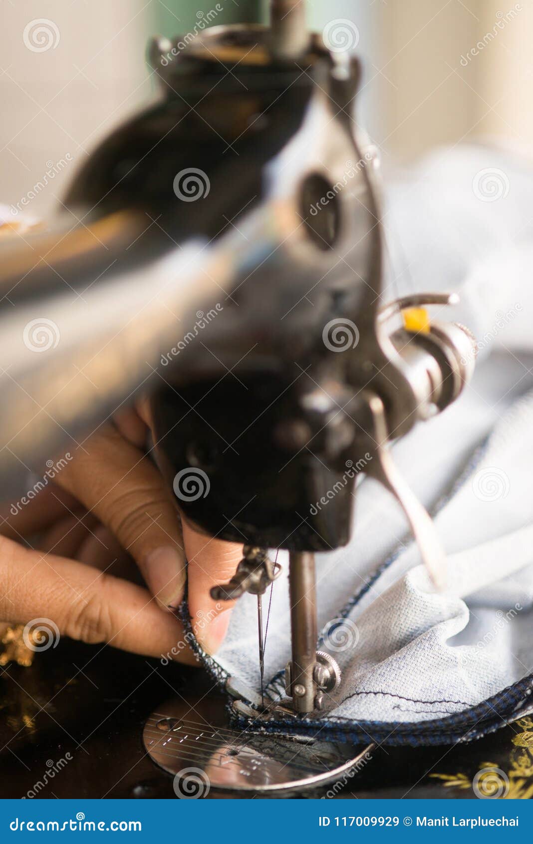 Classic Retro Style Manual Sewing Machine. Stock Image - Image of ...