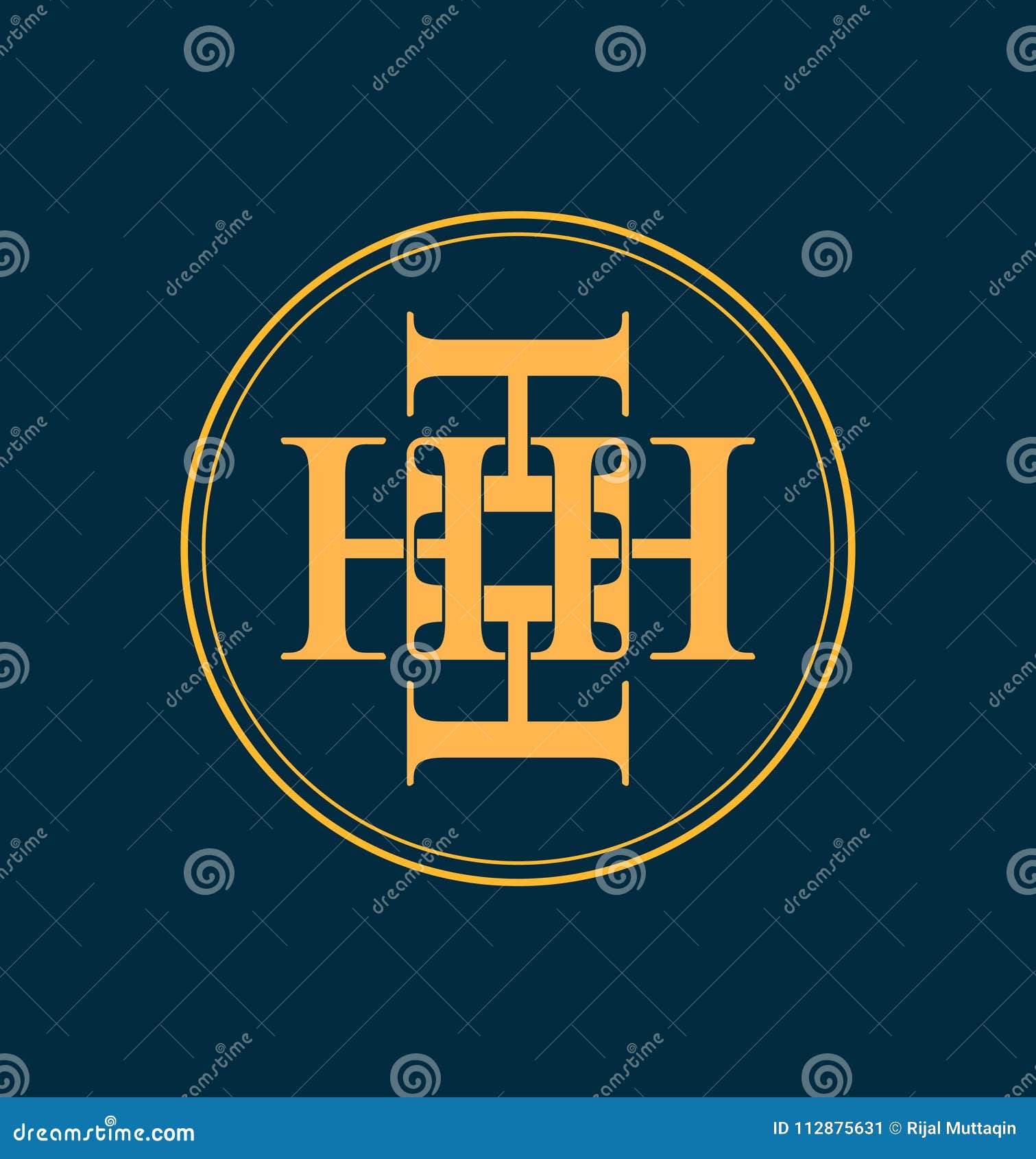 Classic and Retro Monogram Logo Stock Vector - Illustration of crest ...