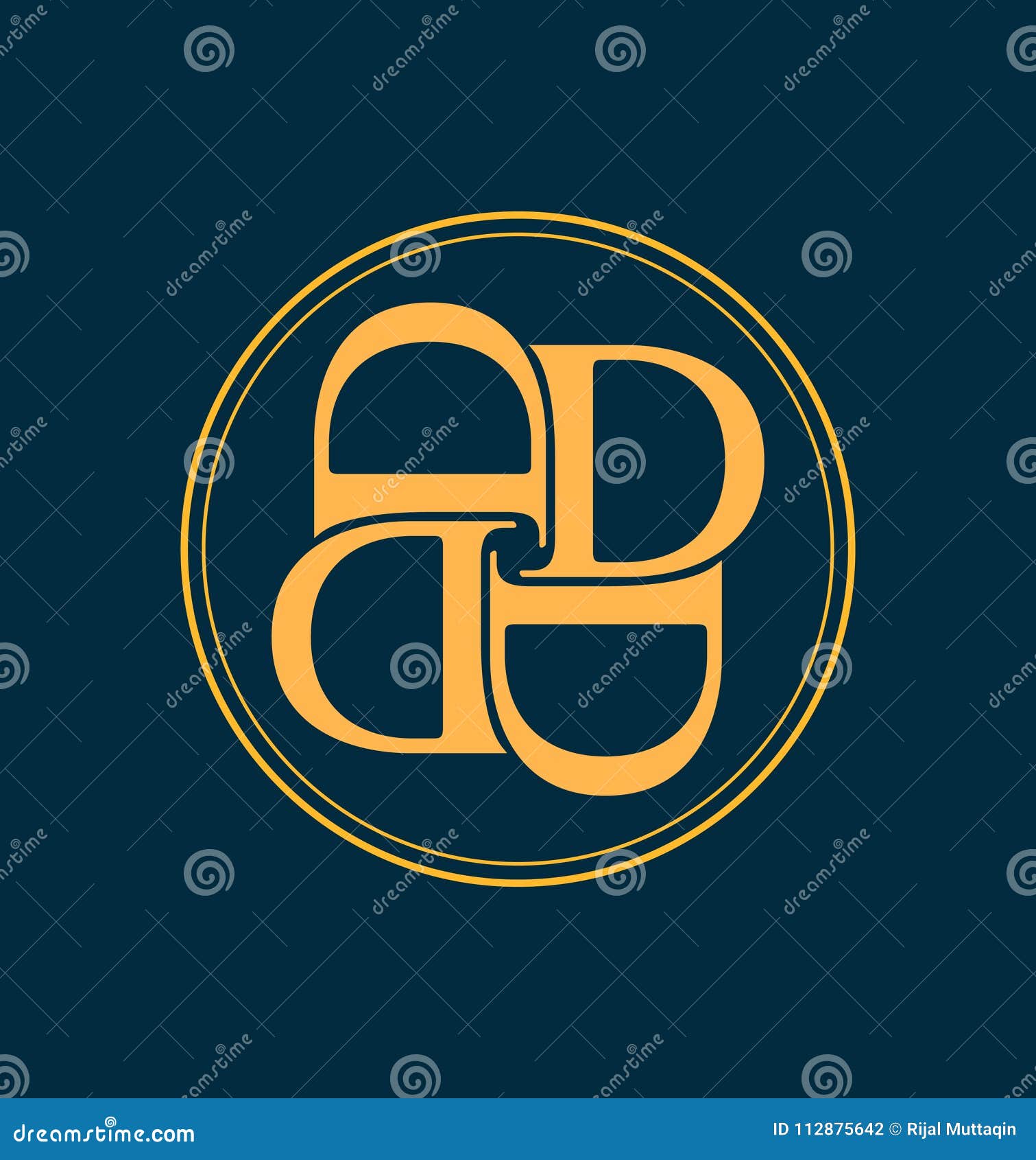 Classic and Retro Monogram Logo Stock Vector - Illustration of circle ...
