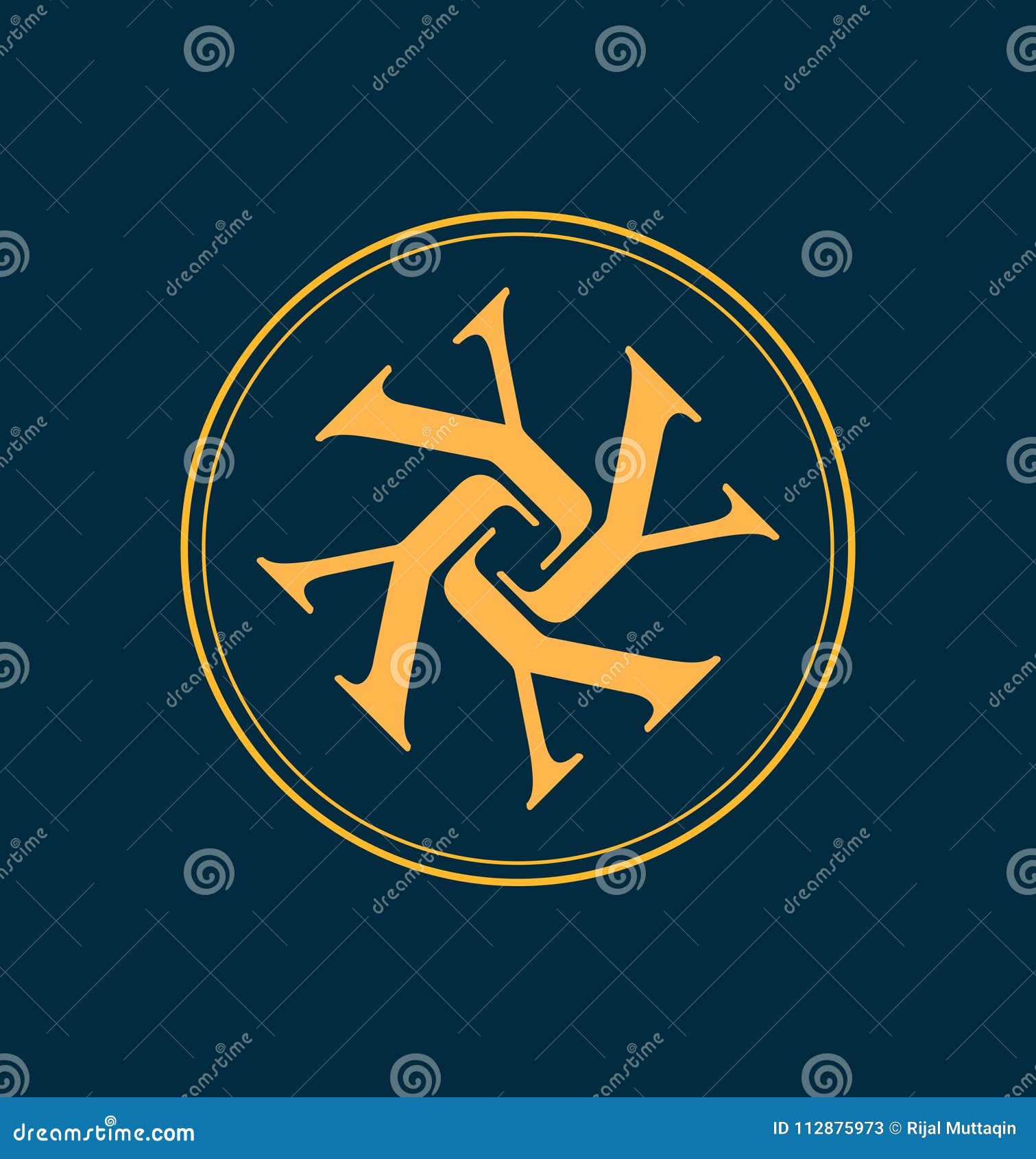 Classic and Retro Monogram Logo Stock Vector - Illustration of initial ...