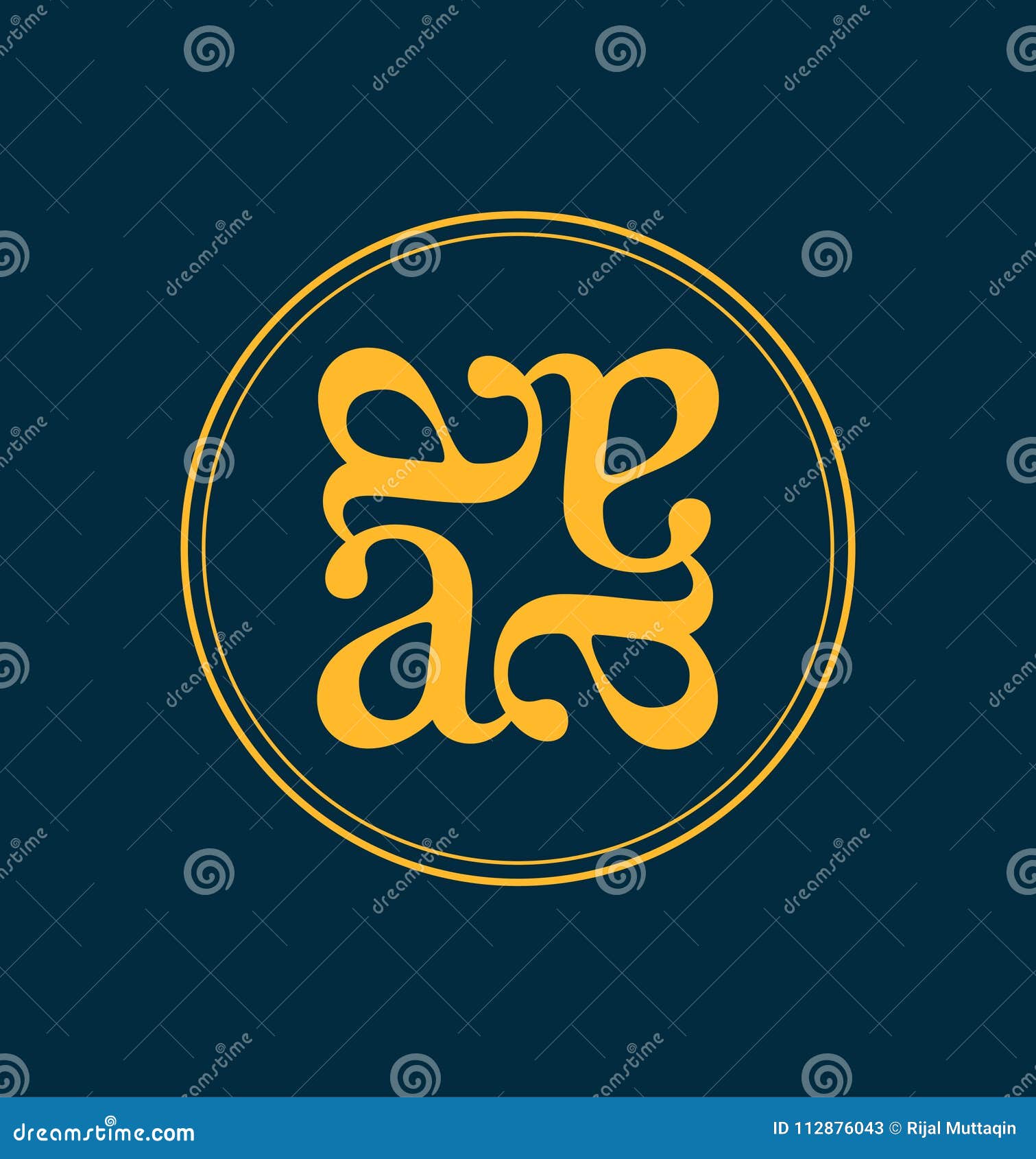Classic and Retro Monogram Logo Stock Vector - Illustration of logo ...