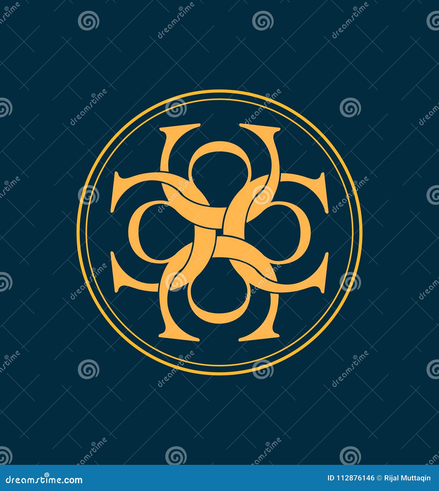 Classic and Retro Monogram Logo Stock Vector - Illustration of finance ...