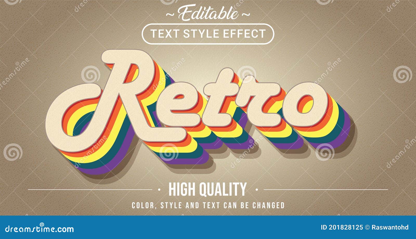 Classic Retro Text Effect - Editable Text Effect Stock Vector ...