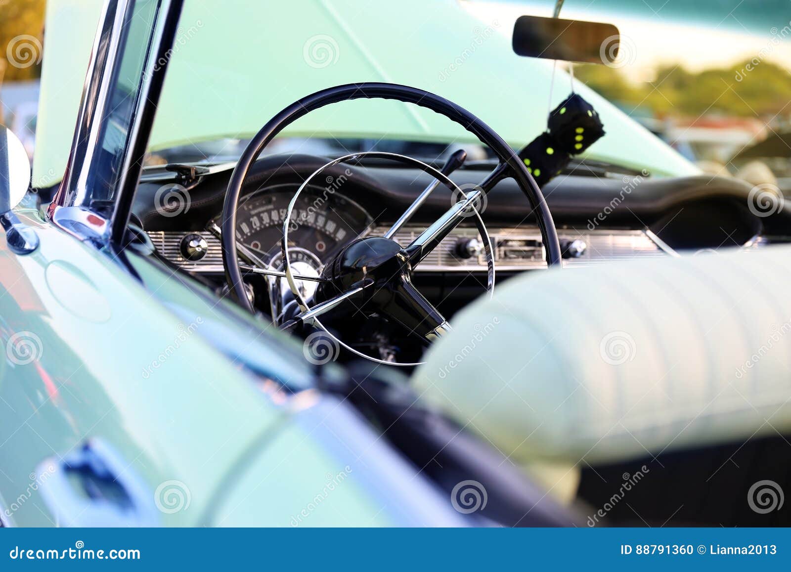 Classic Retro Vintage Blue Car Stock Photo - Image of technology ...