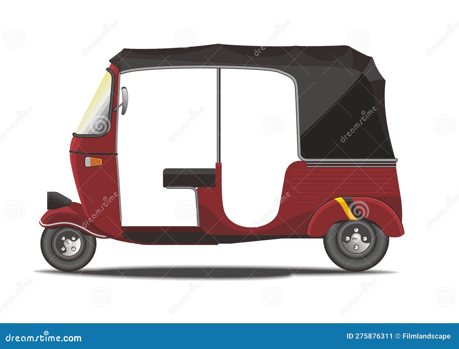 Classic Rickshaw Vector stock vector. Illustration of rickshaw - 275876311