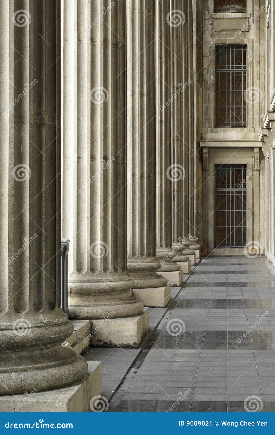 Classic Roman Column Hallway Stock Image - Image of hallway, vintage ...