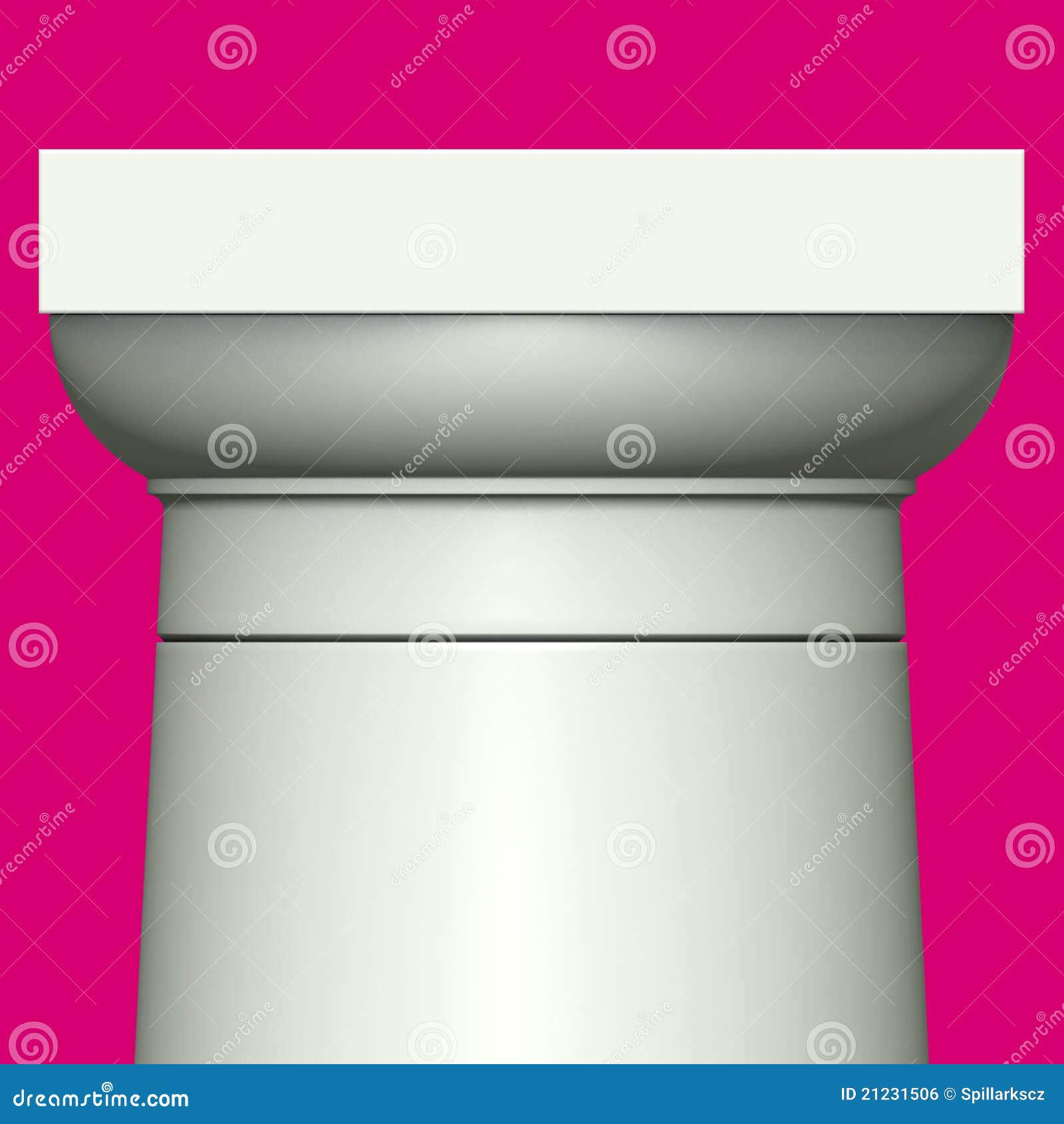 Classic Roman Column on Pink Background Stock Illustration ...