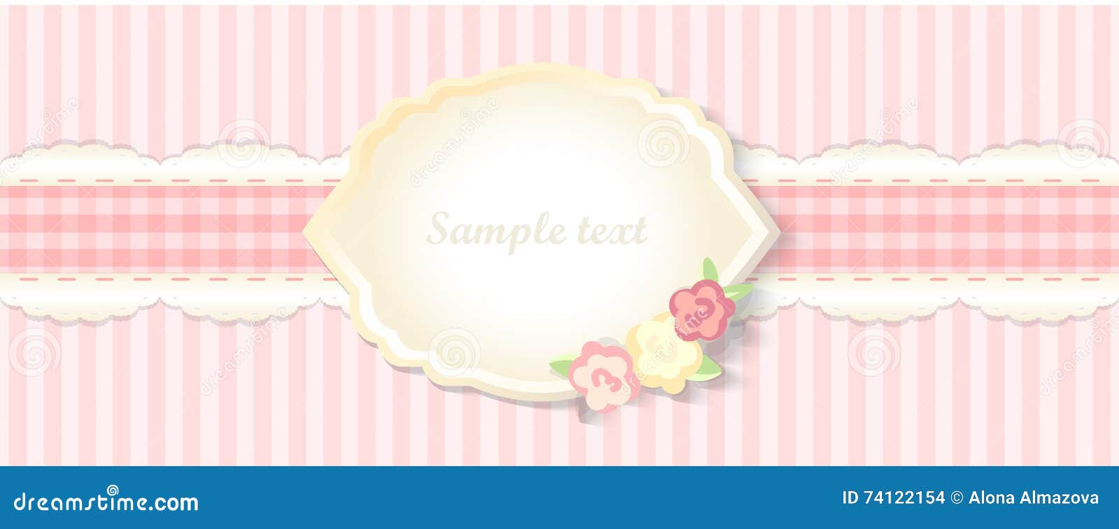 Classic Romantic Invitation Design. Vector. Pink Stock Vector ...