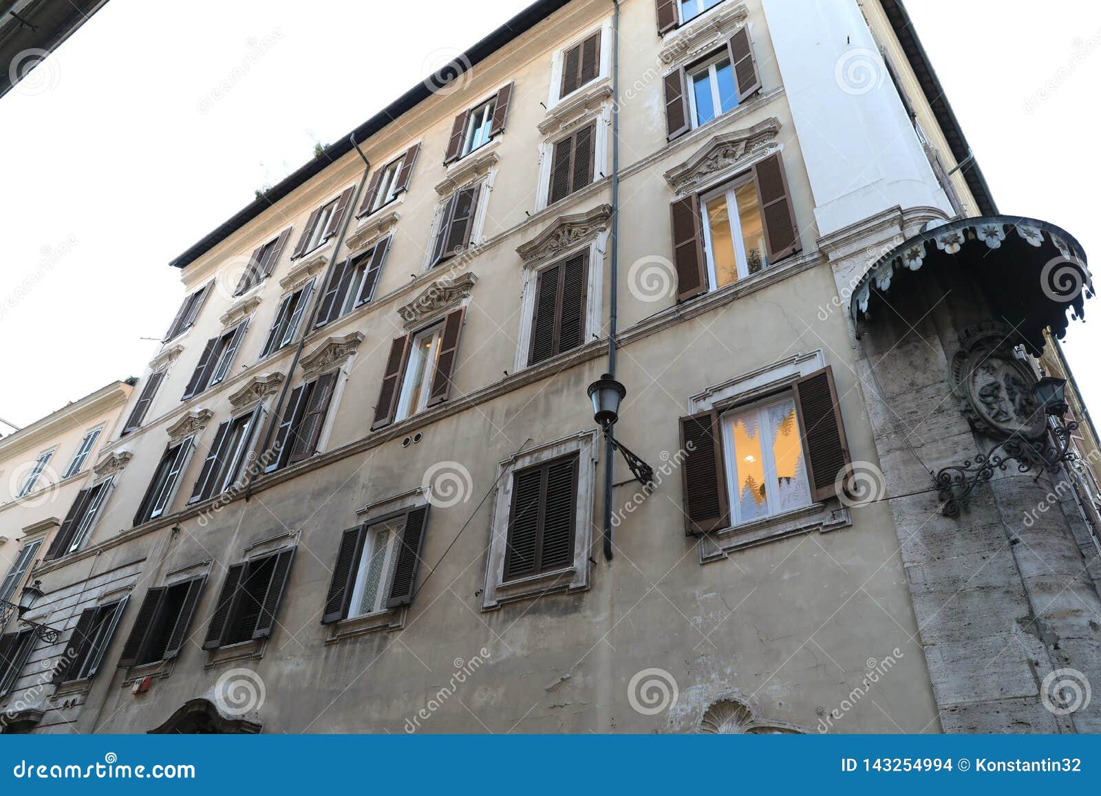 Classic Rome - Old Style Windows Stock Photo - Image of empty, roman ...