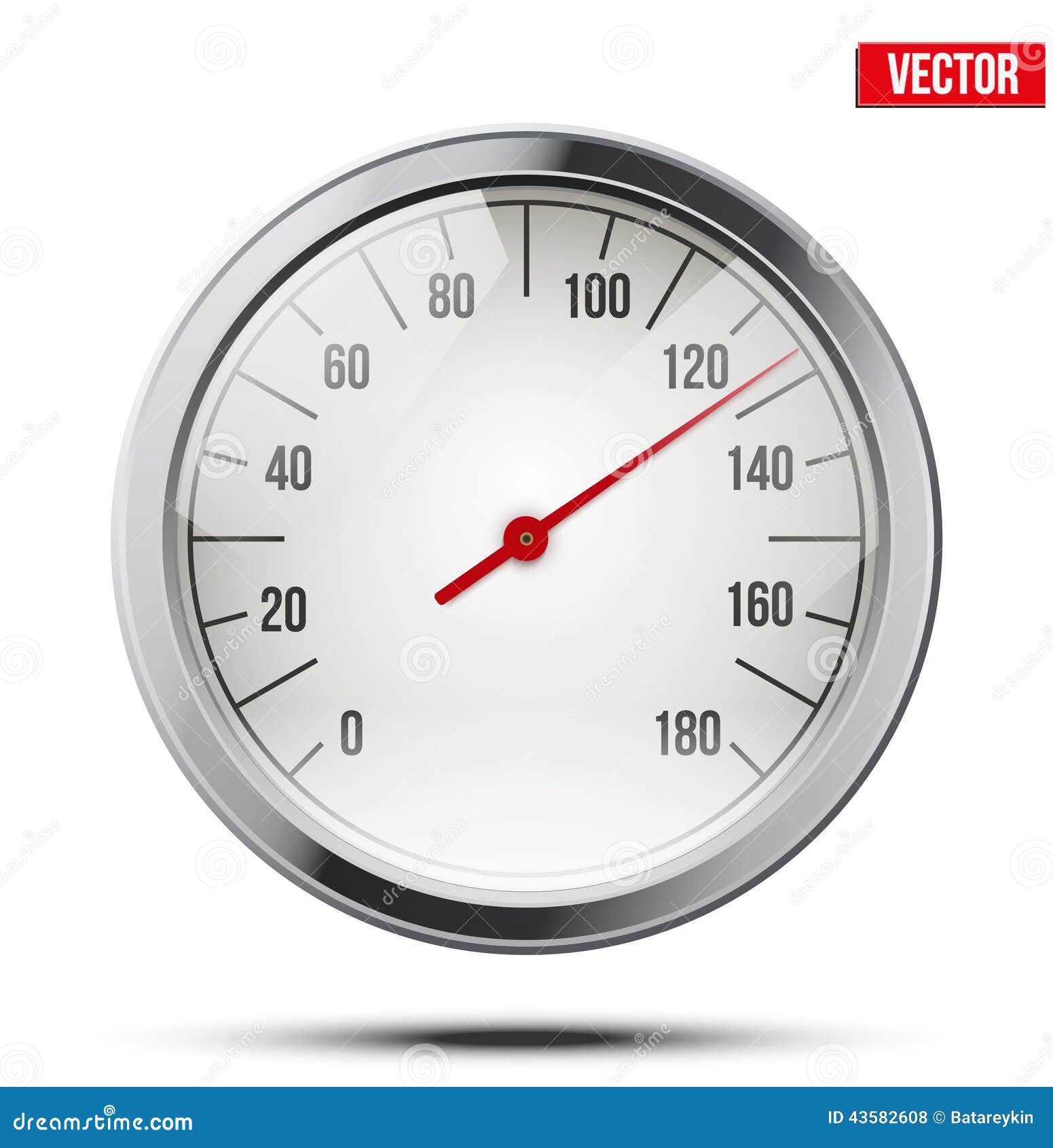 Classic Round Scale Speedometer. Vector Stock Vector - Illustration of ...