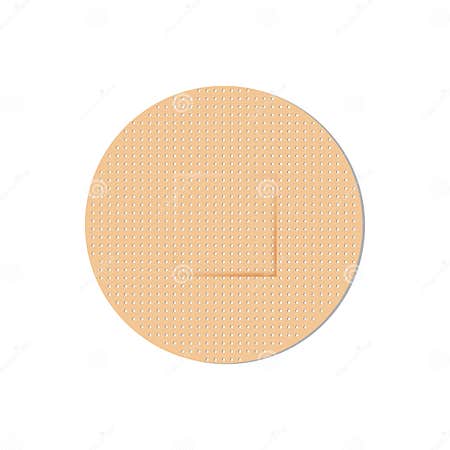 Classic Round Shape Plaster for Wounds Stock Illustration ...