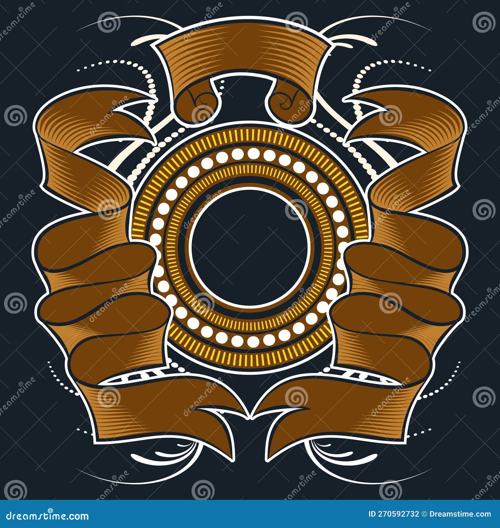 Classic Royal Emblem Heraldic. Embroidery Emblem Template Vector ...