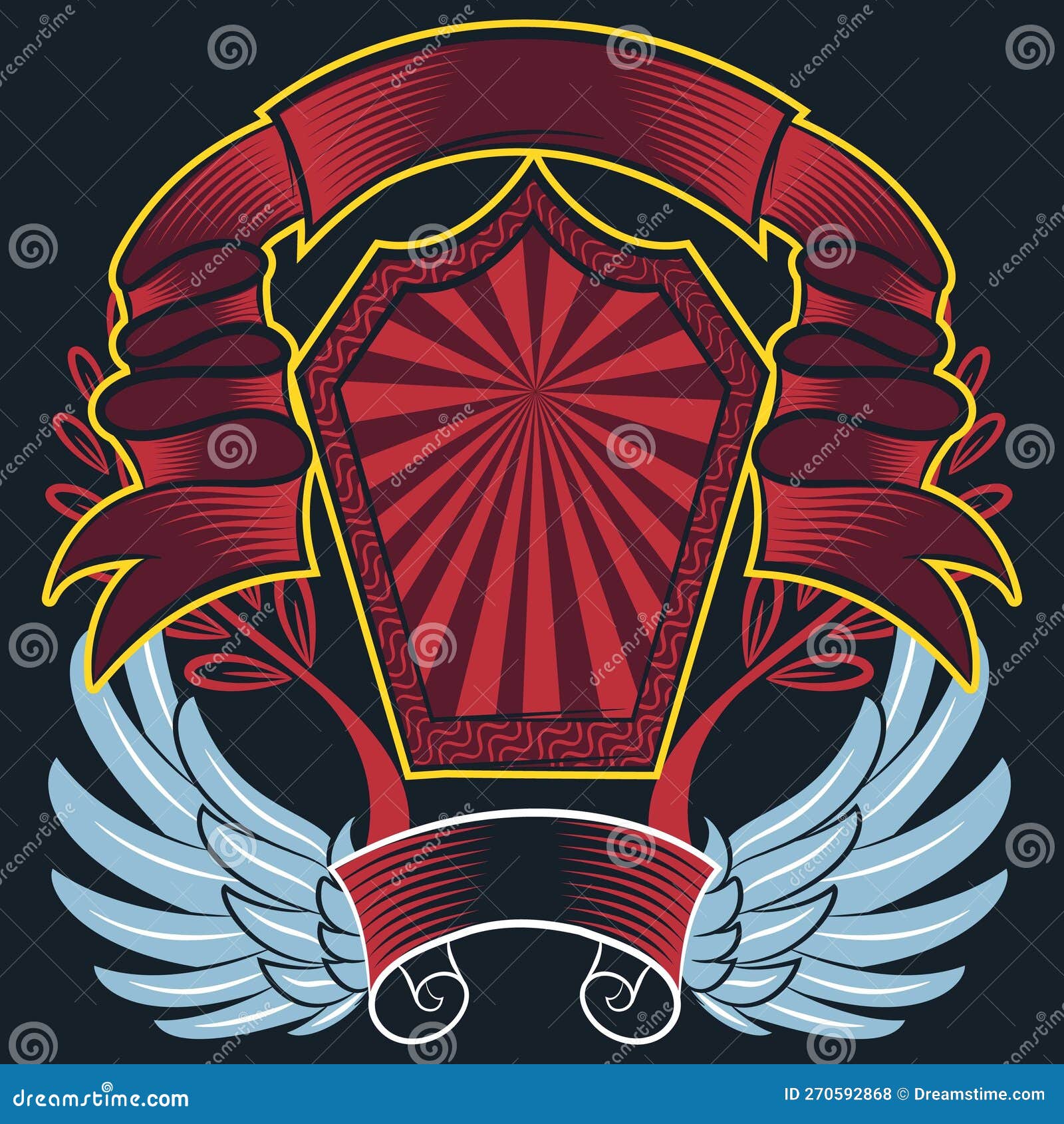 Classic Royal Emblem Heraldic. Embroidery Emblem Template Vector ...