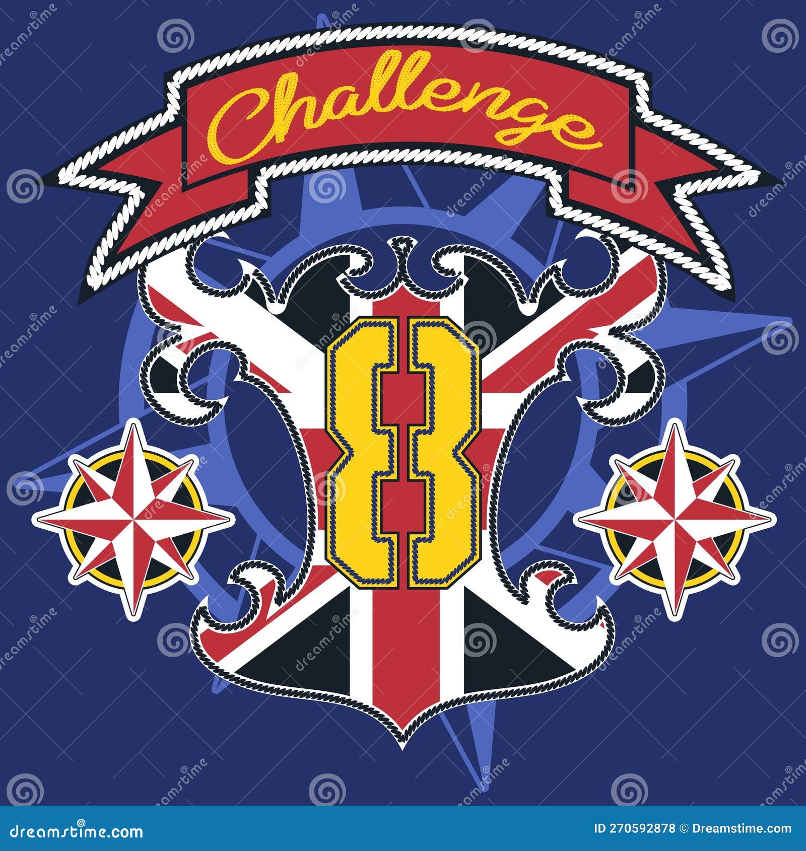 Classic Royal Emblem Heraldic. Embroidery Emblem Template Vector ...