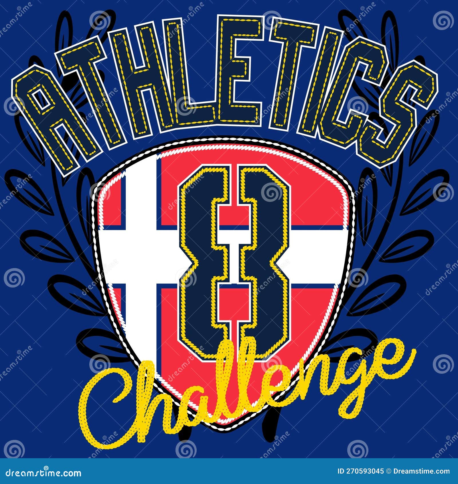 Classic Royal Emblem Heraldic. Embroidery Emblem Template Vector ...