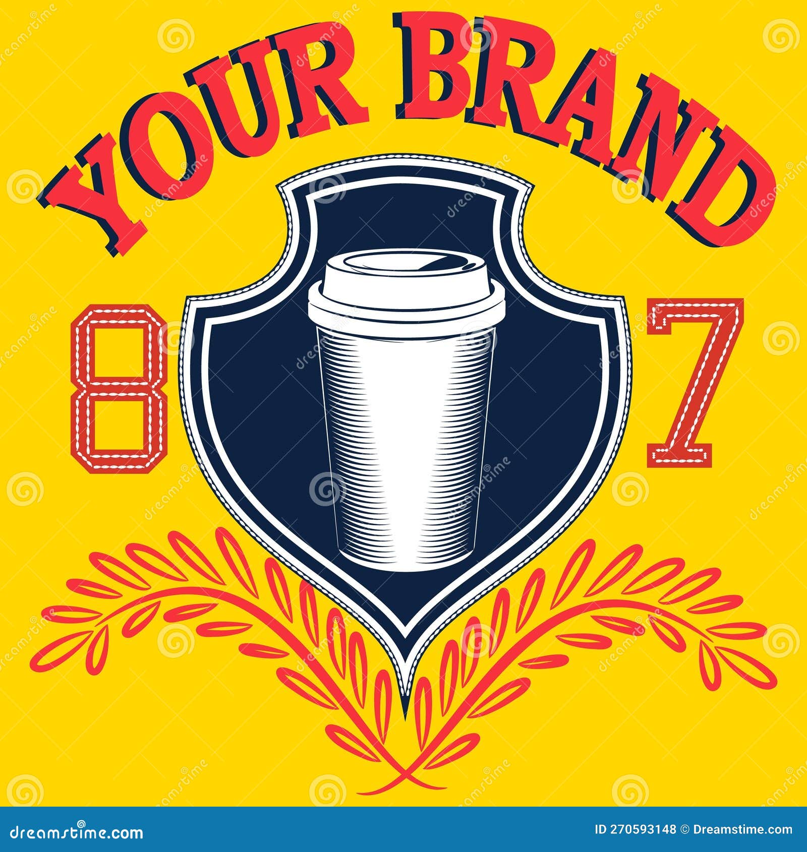 Classic Royal Emblem Heraldic. Embroidery Emblem Template Vector ...