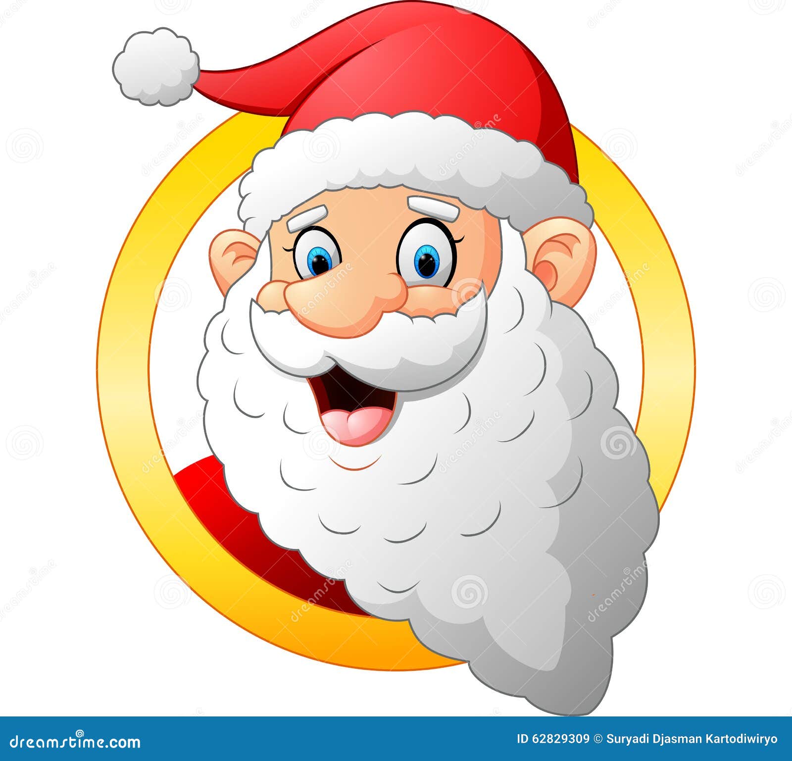 Classic santa cartoon stock vector. Illustration of merry - 62829309