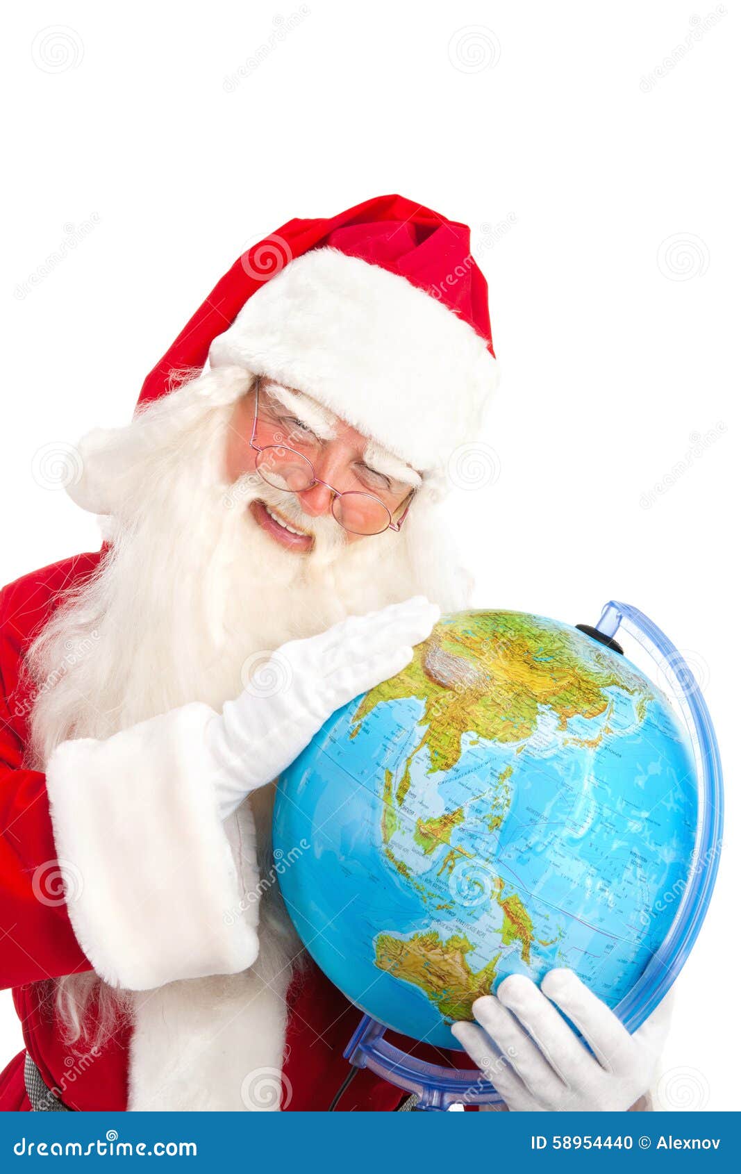 Classic Santa Looking at Asia Stock Photo - Image of christmas, finger ...