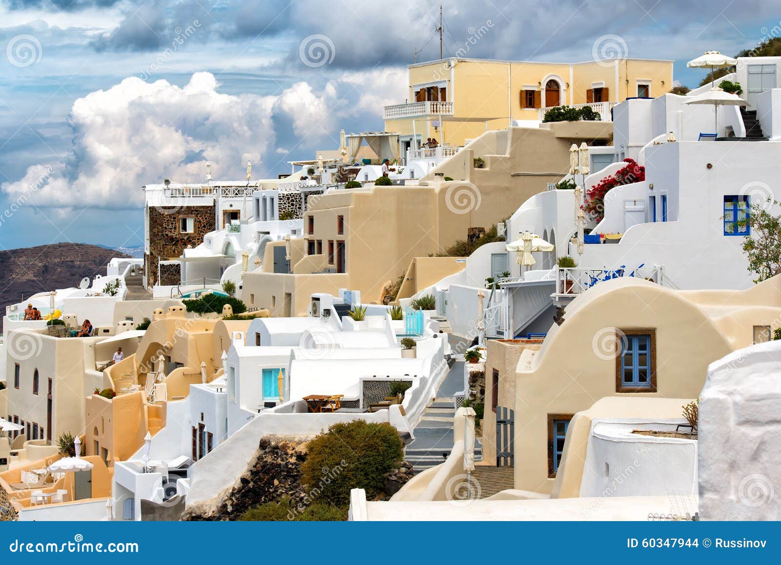 Classic Santorini Scene, Greece Stock Photo - Image of beauty, church ...