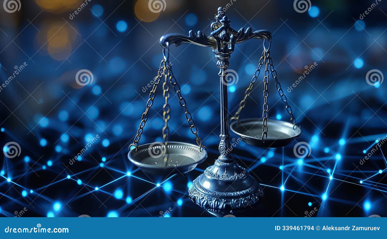 A Classic Scale of Justice Stands Prominently Against a Backdrop of ...