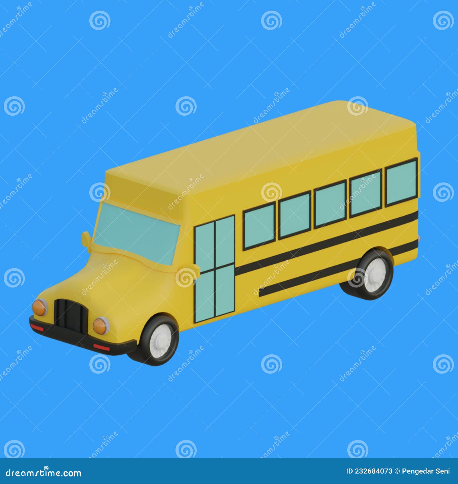 Classic School Bus - Retro Blueprint Stock Photo | CartoonDealer.com ...
