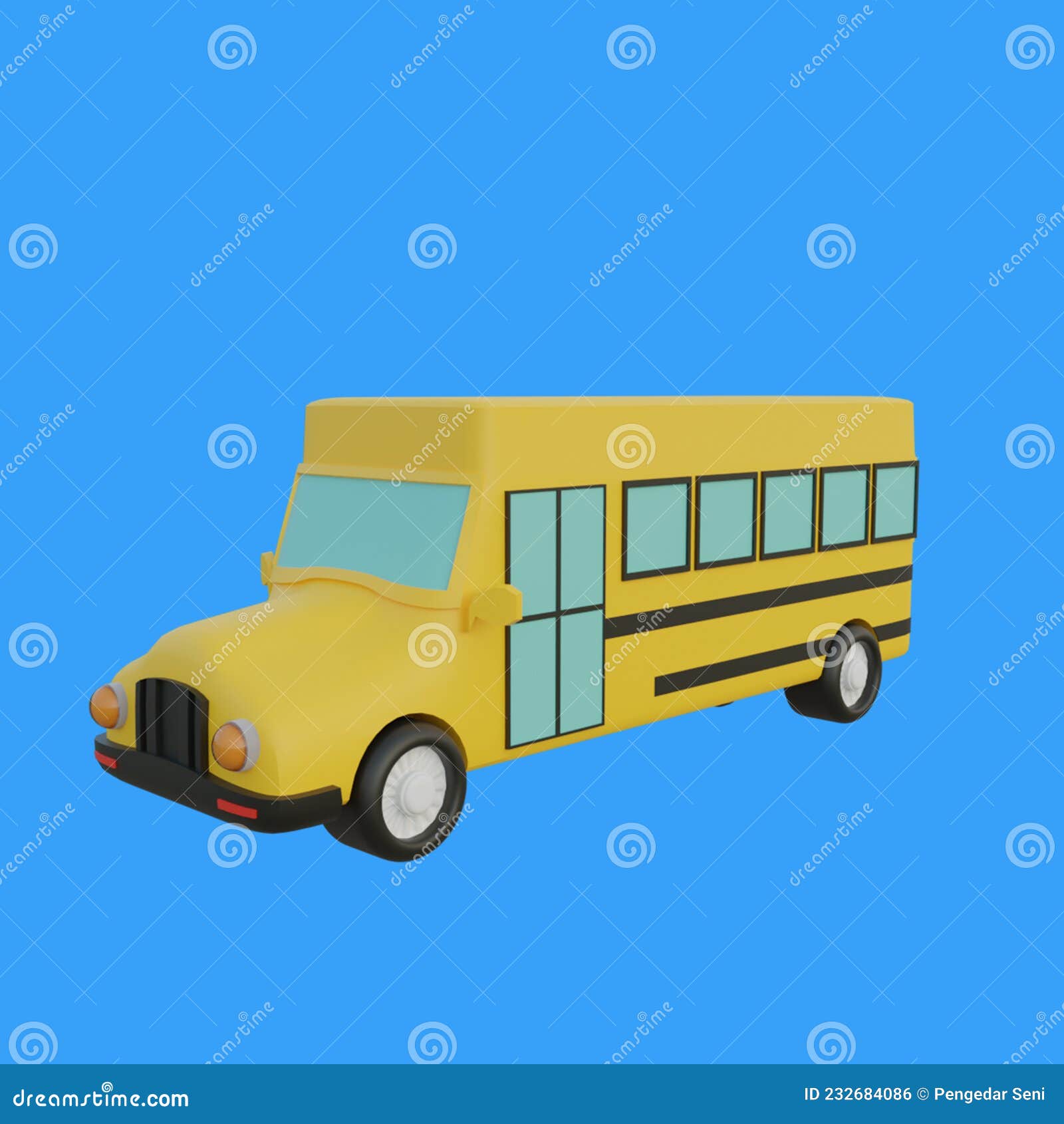Classic School Bus - Retro Blueprint Stock Photo | CartoonDealer.com ...