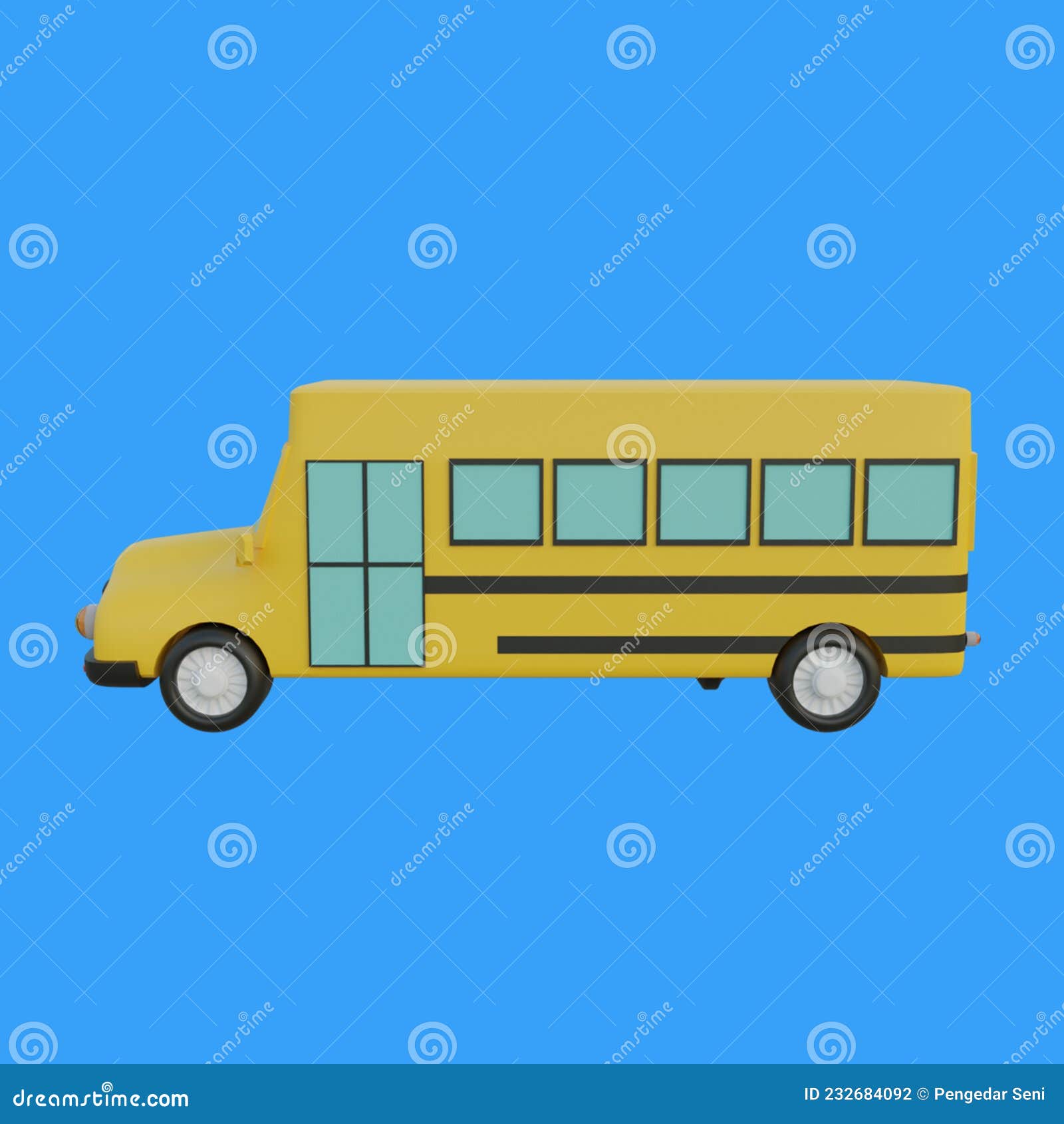 Classic School Bus - Retro Blueprint Stock Photo | CartoonDealer.com ...