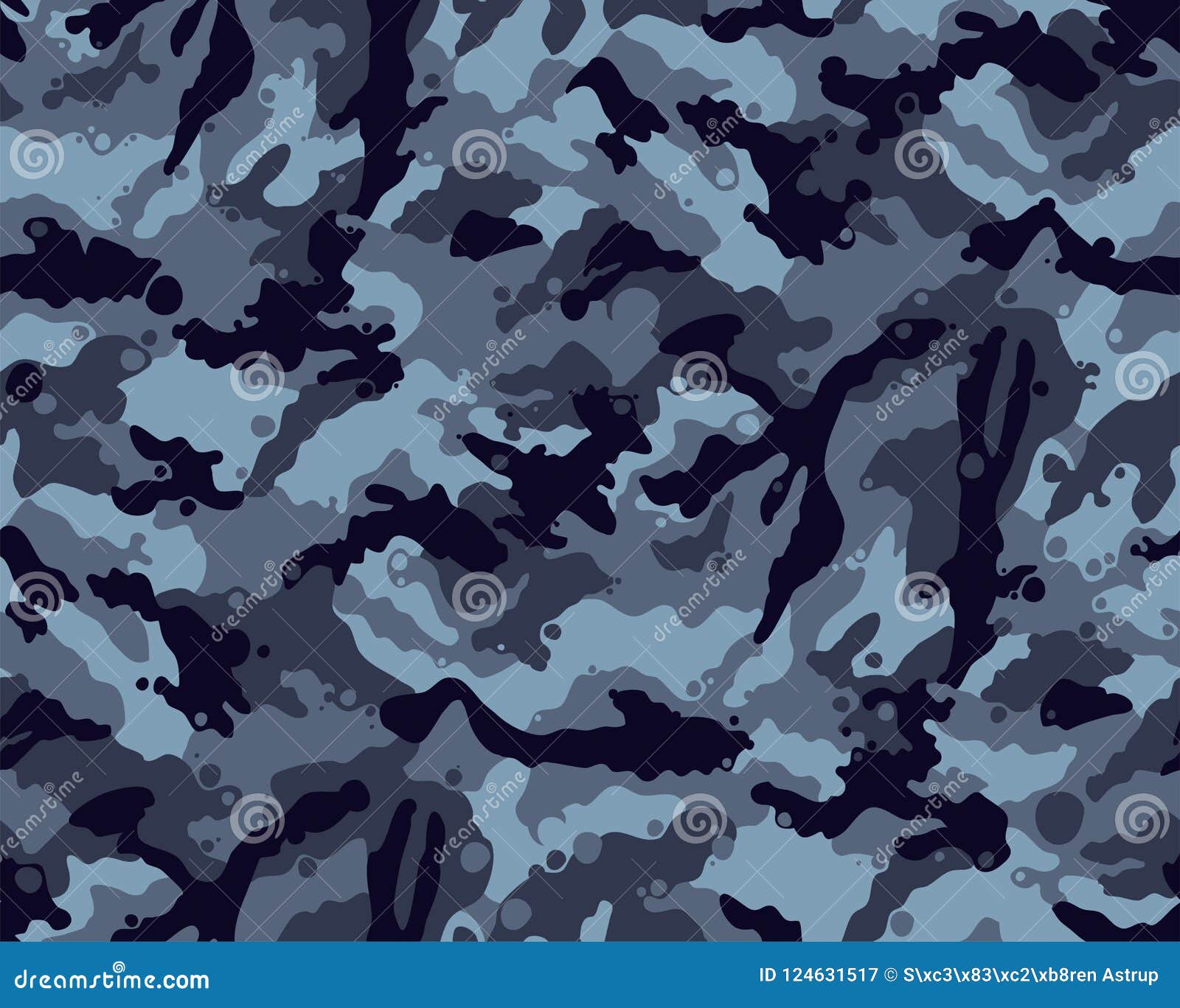 Seamless Classic Camouflage Pattern. Stock Vector - Illustration of ...