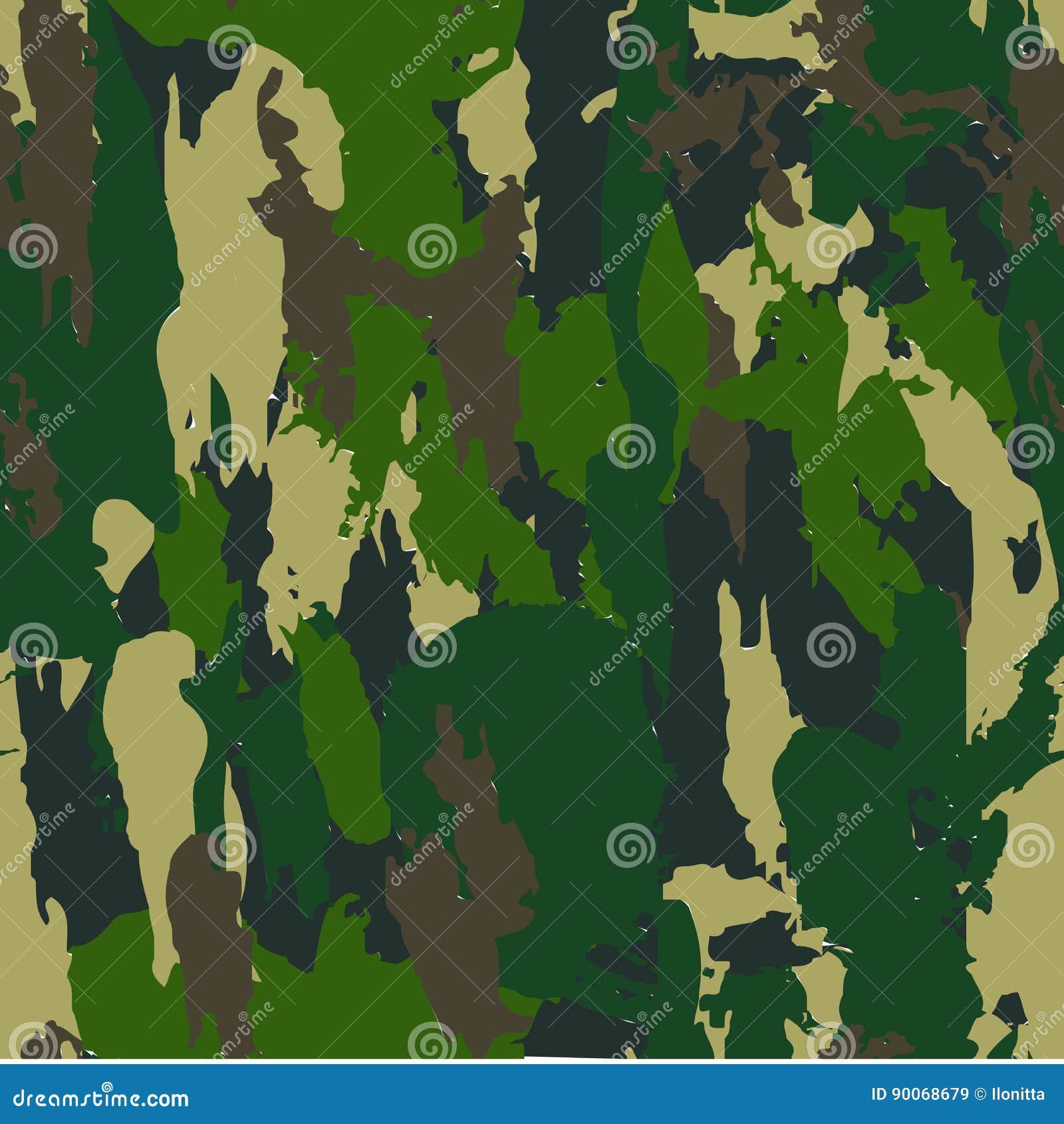 Classic Seamless Military Forest Camouflage Pattern Background. Stock ...