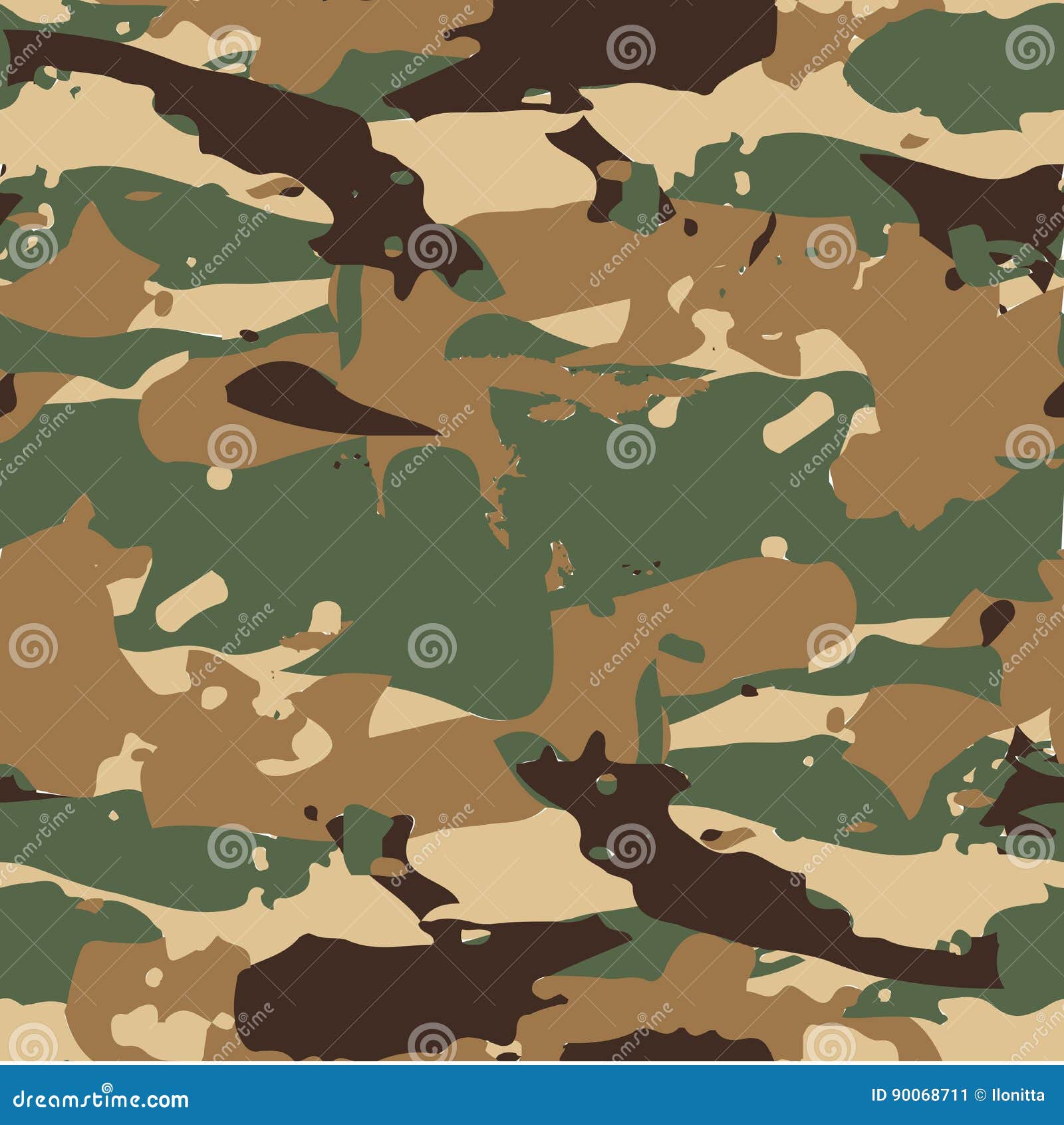 Classic Seamless Military Forest Camouflage Pattern Background. Stock ...